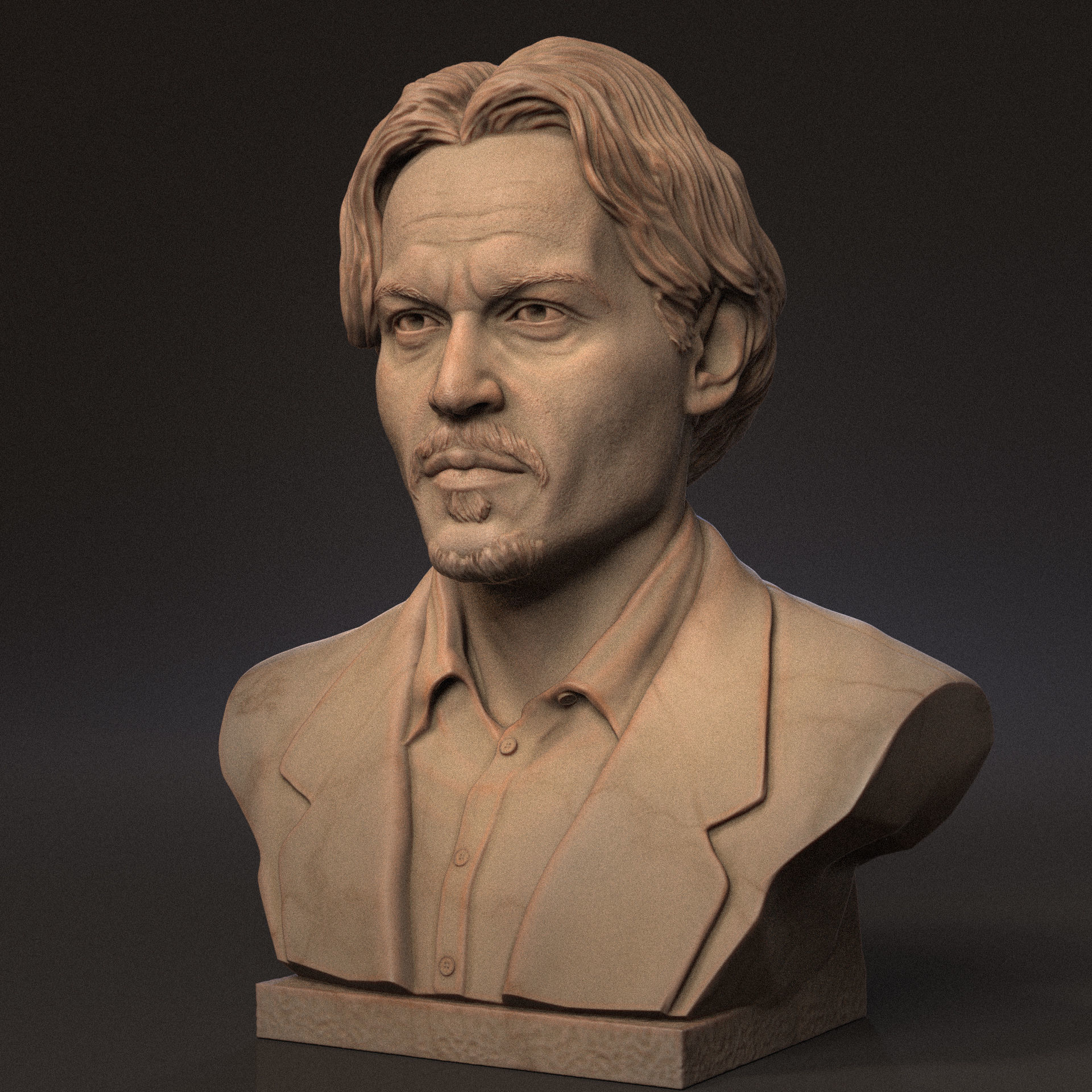 Johnny Depp 3D model 3D printable | CGTrader