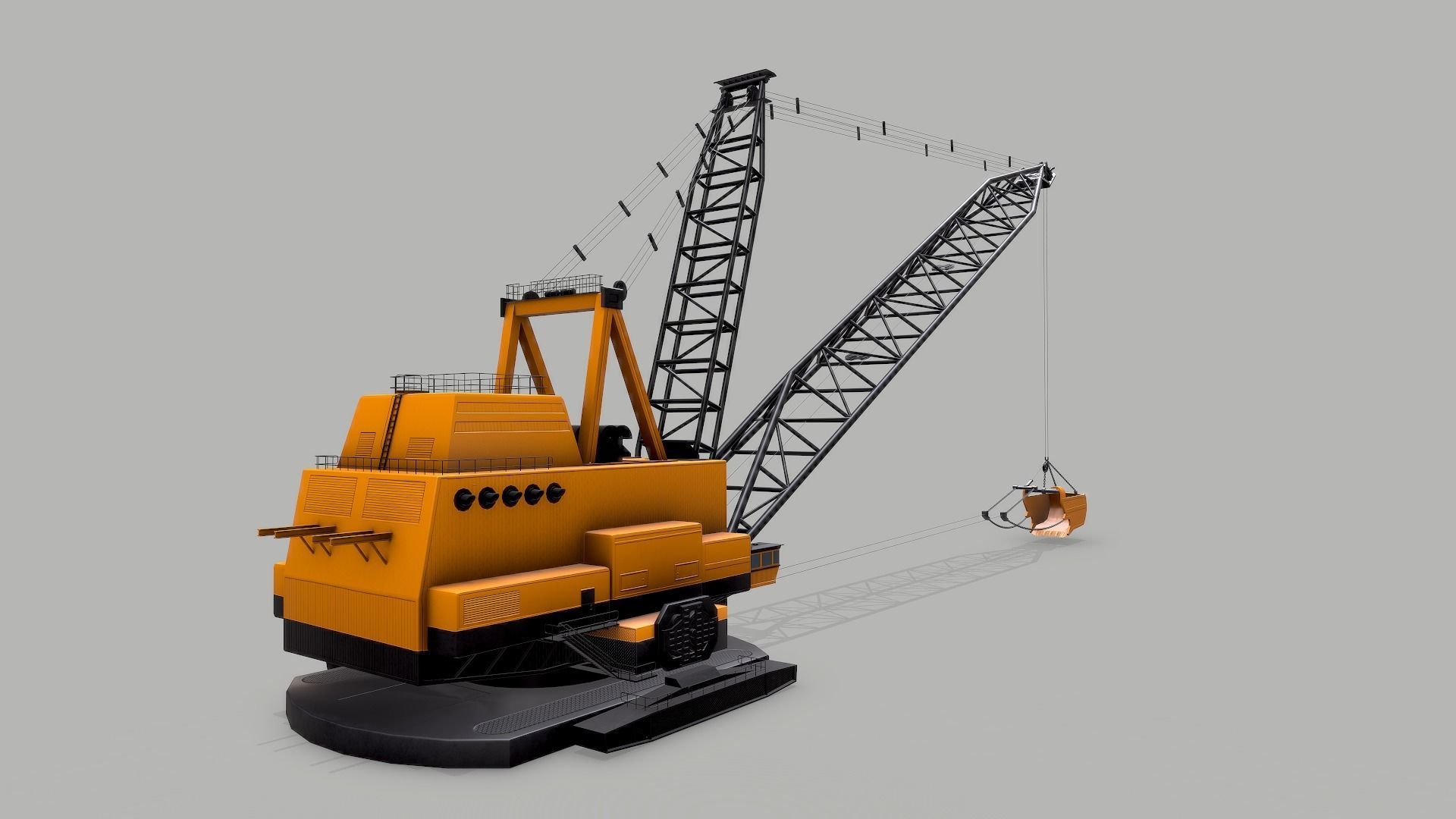 3D model Industrial Vehicle Dragline VR / AR / low-poly | CGTrader