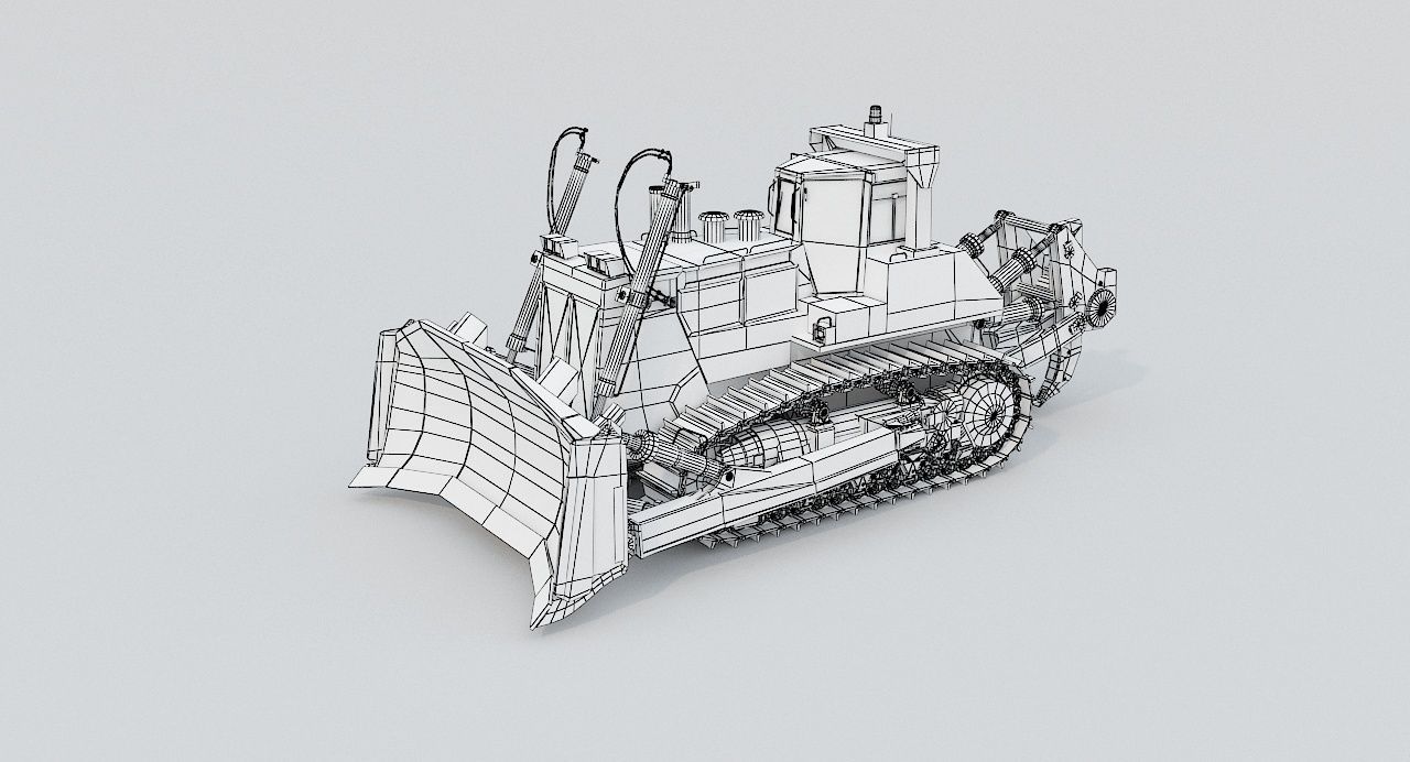 3D model Industrial Vehicle Dozer VR / AR / low-poly | CGTrader