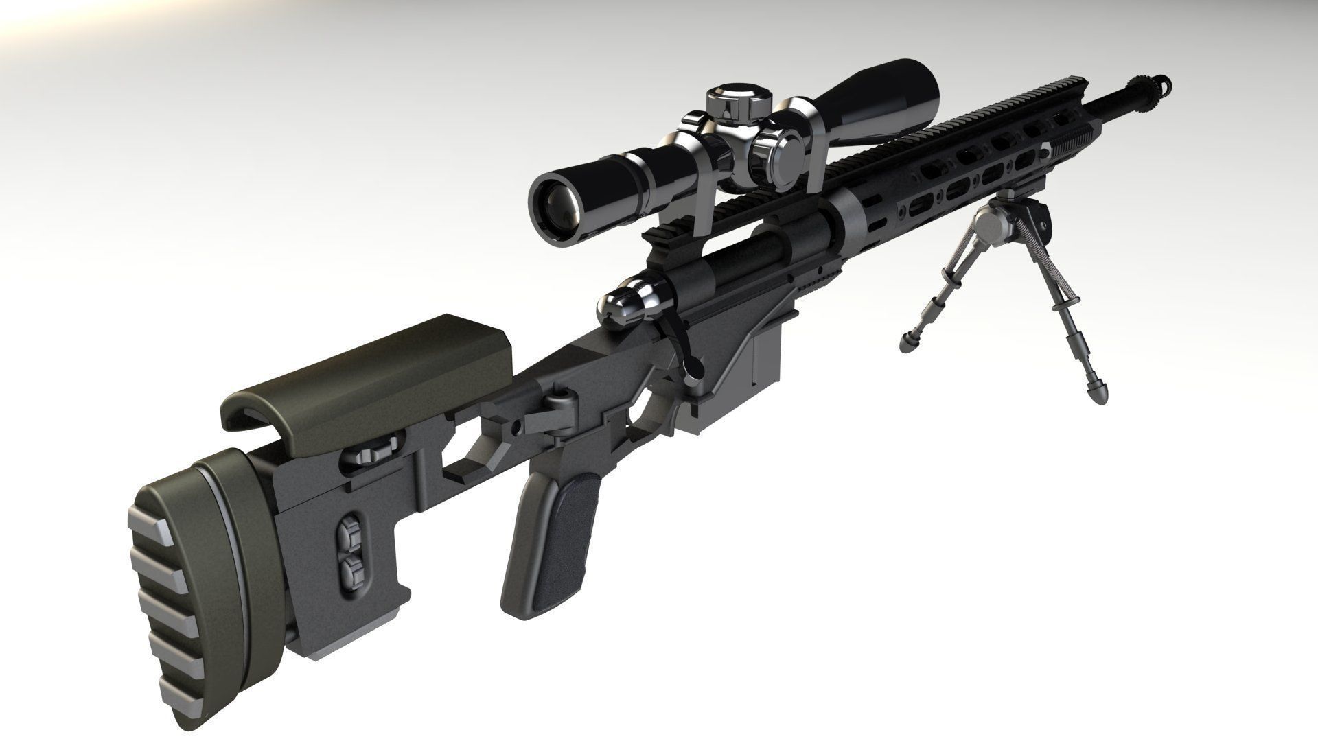 M2010 Enhanced Sniper Rifle rough model 3D model | CGTrader