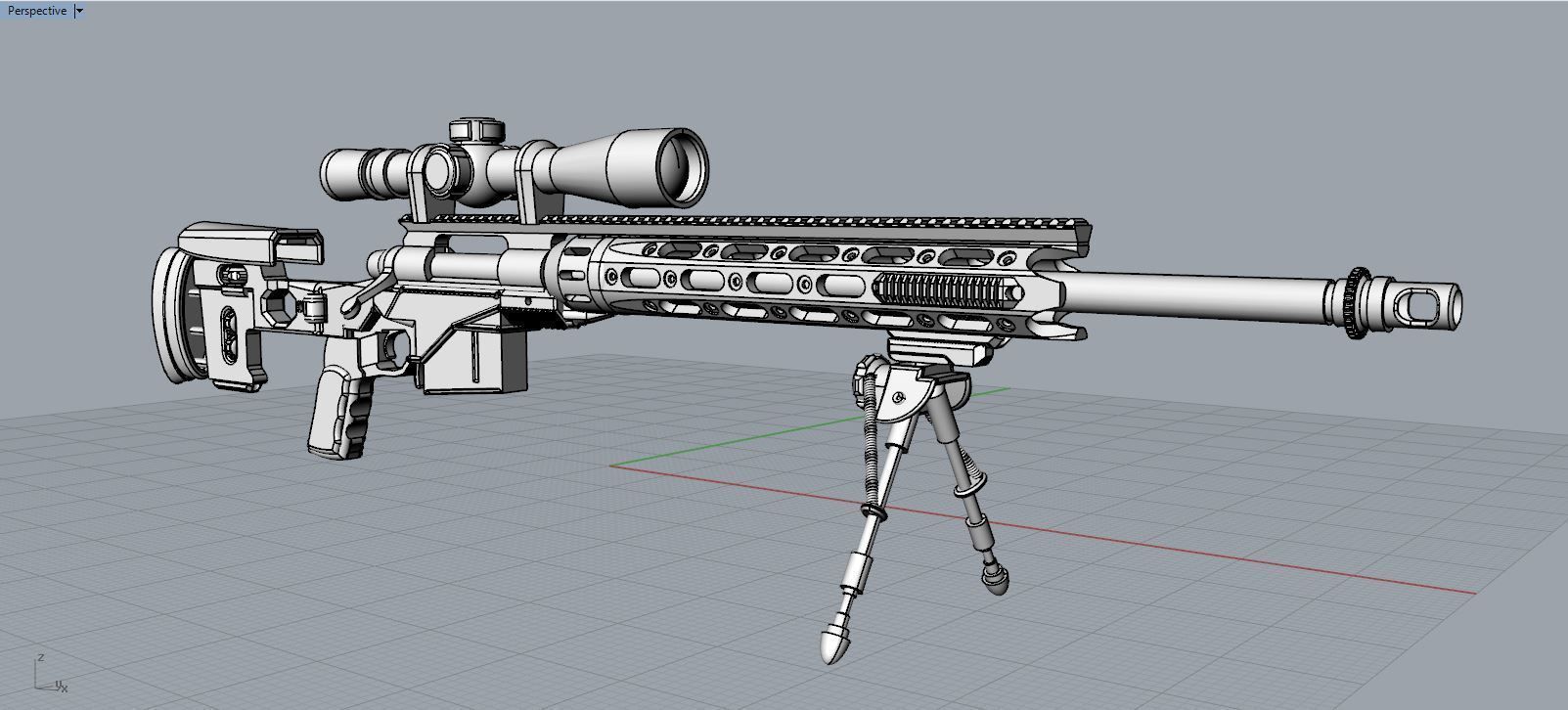 M2010 Enhanced Sniper Rifle rough model 3D model | CGTrader