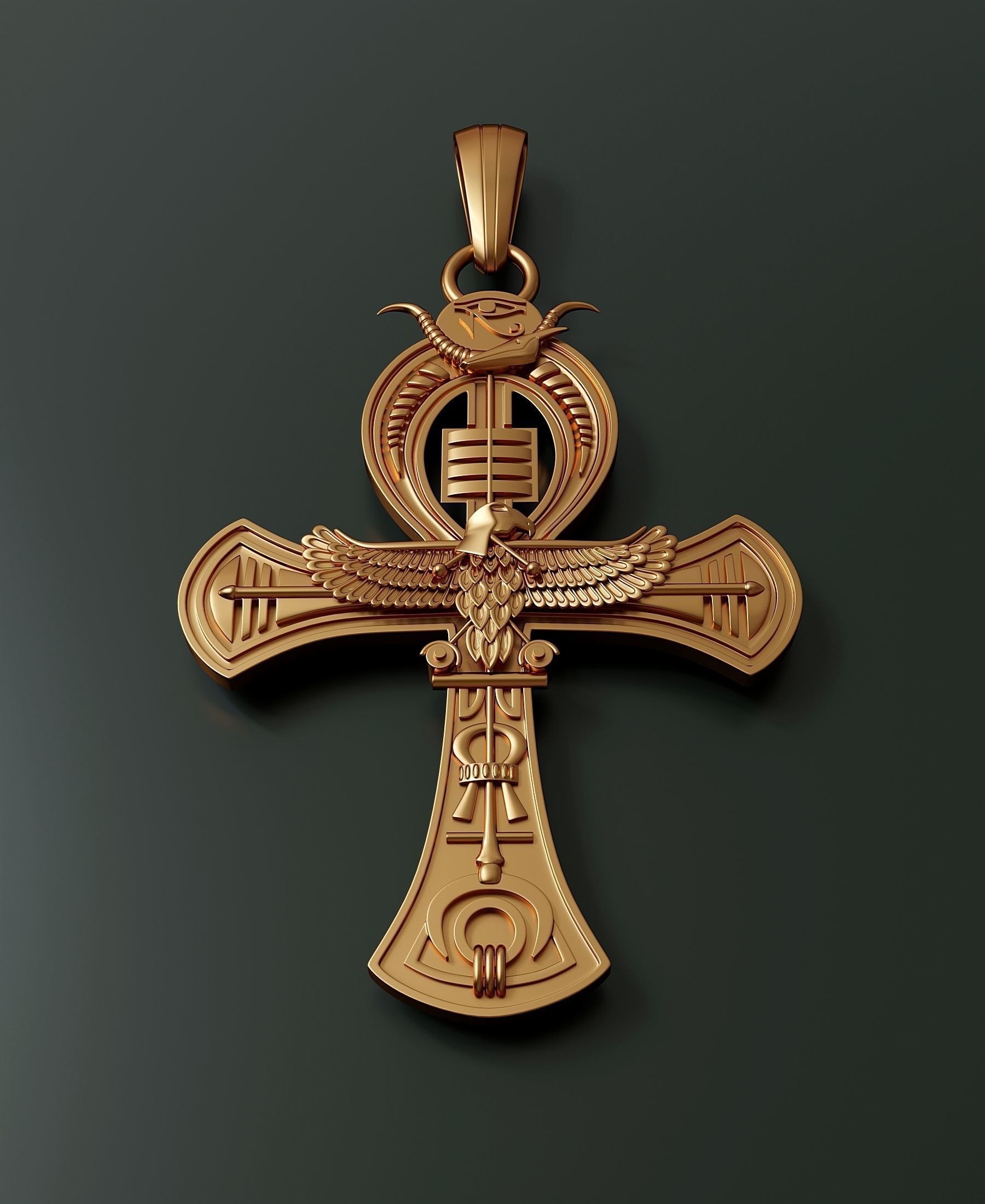 Cross egyptian symbol Ankh 3D model | CGTrader