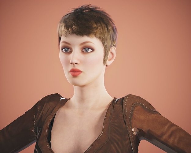 game rigged girl free VR / AR / low-poly 3D model rigged | CGTrader