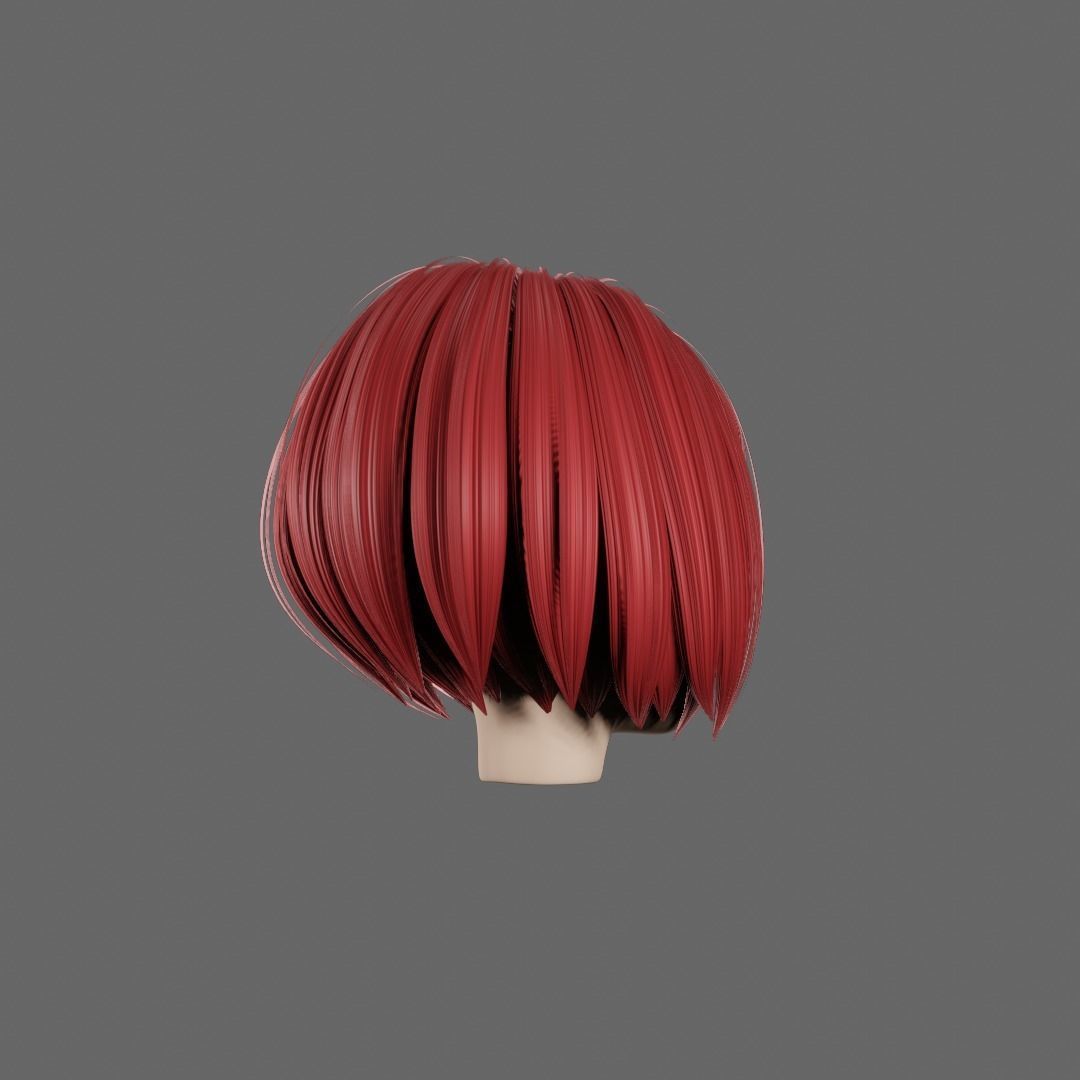 3D model Cartoon Hair Female 03 VR / AR / low-poly | CGTrader