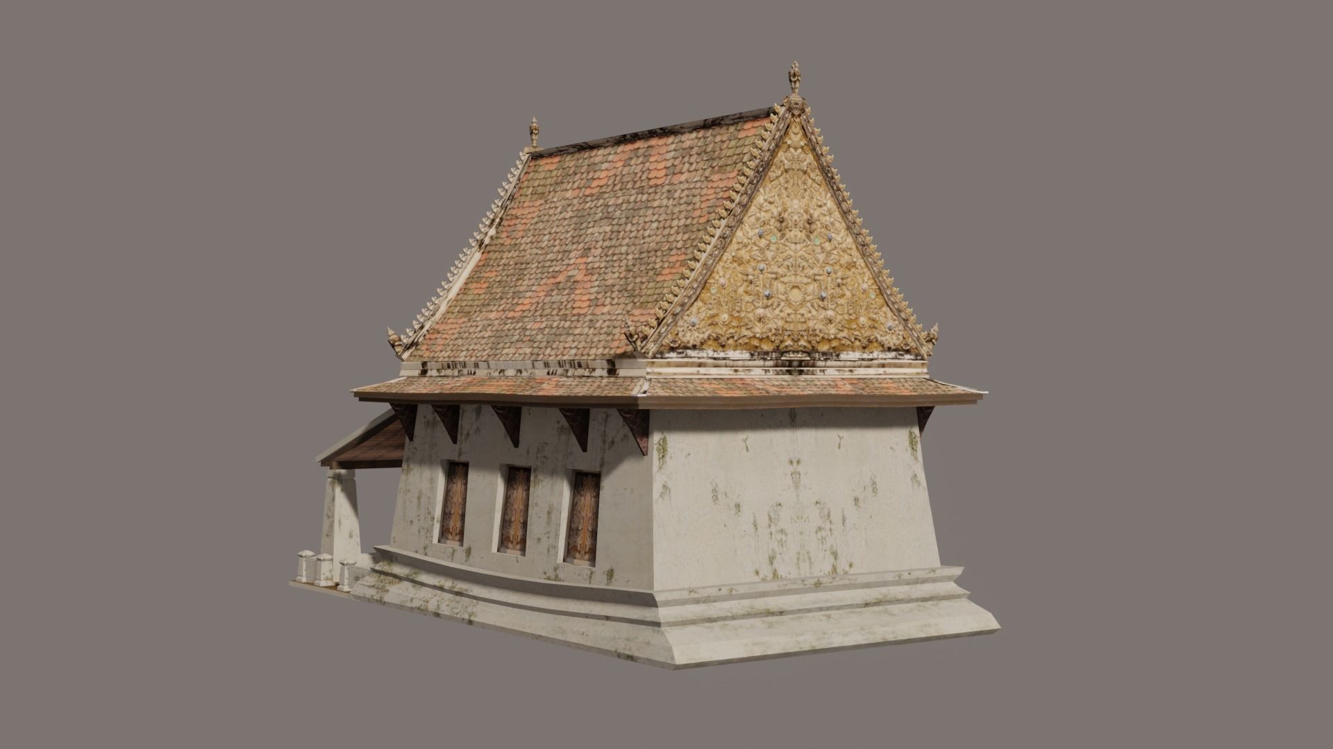 3D model Ancient-thai temple VR / AR / low-poly | CGTrader