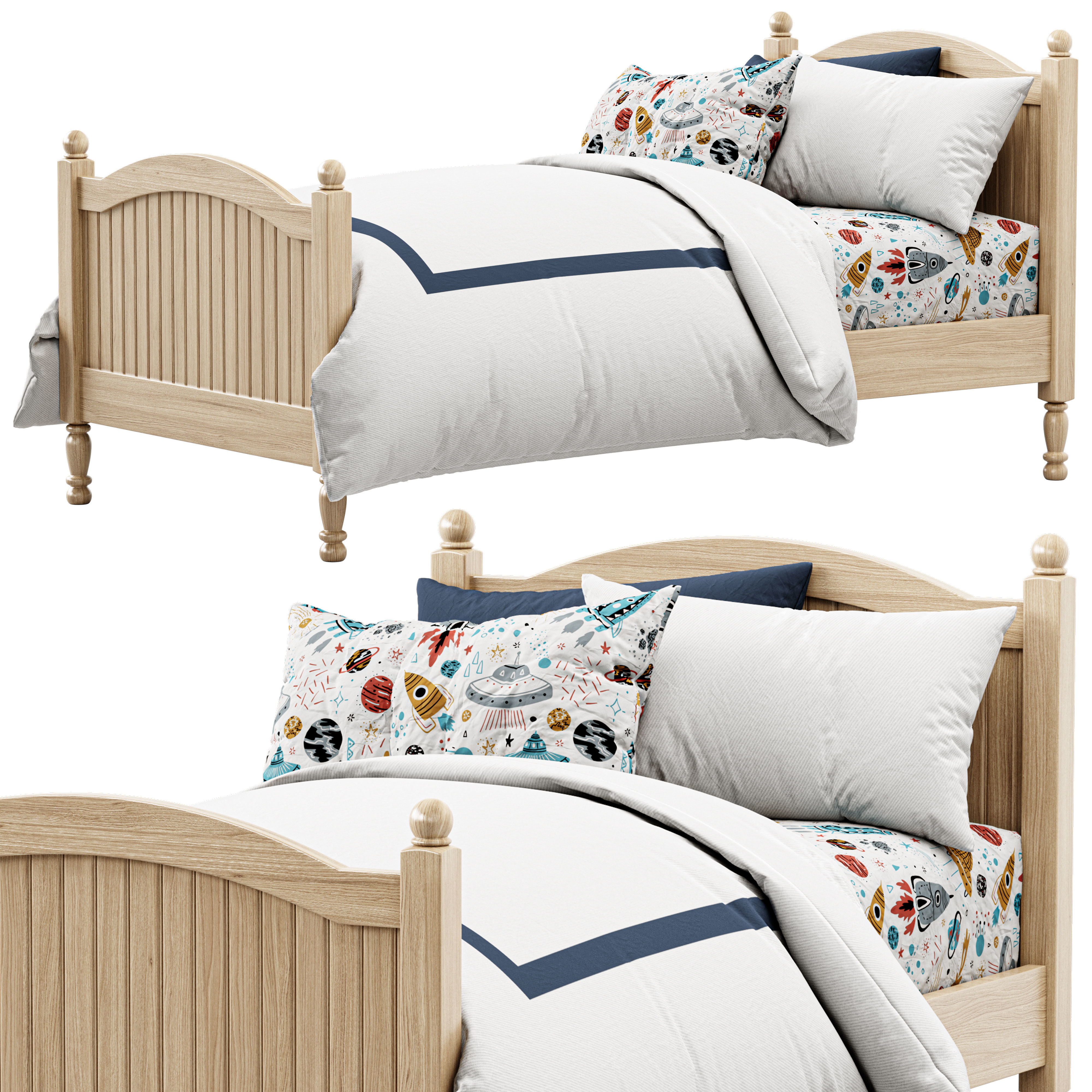 Catalina Square Bed 3D model | CGTrader