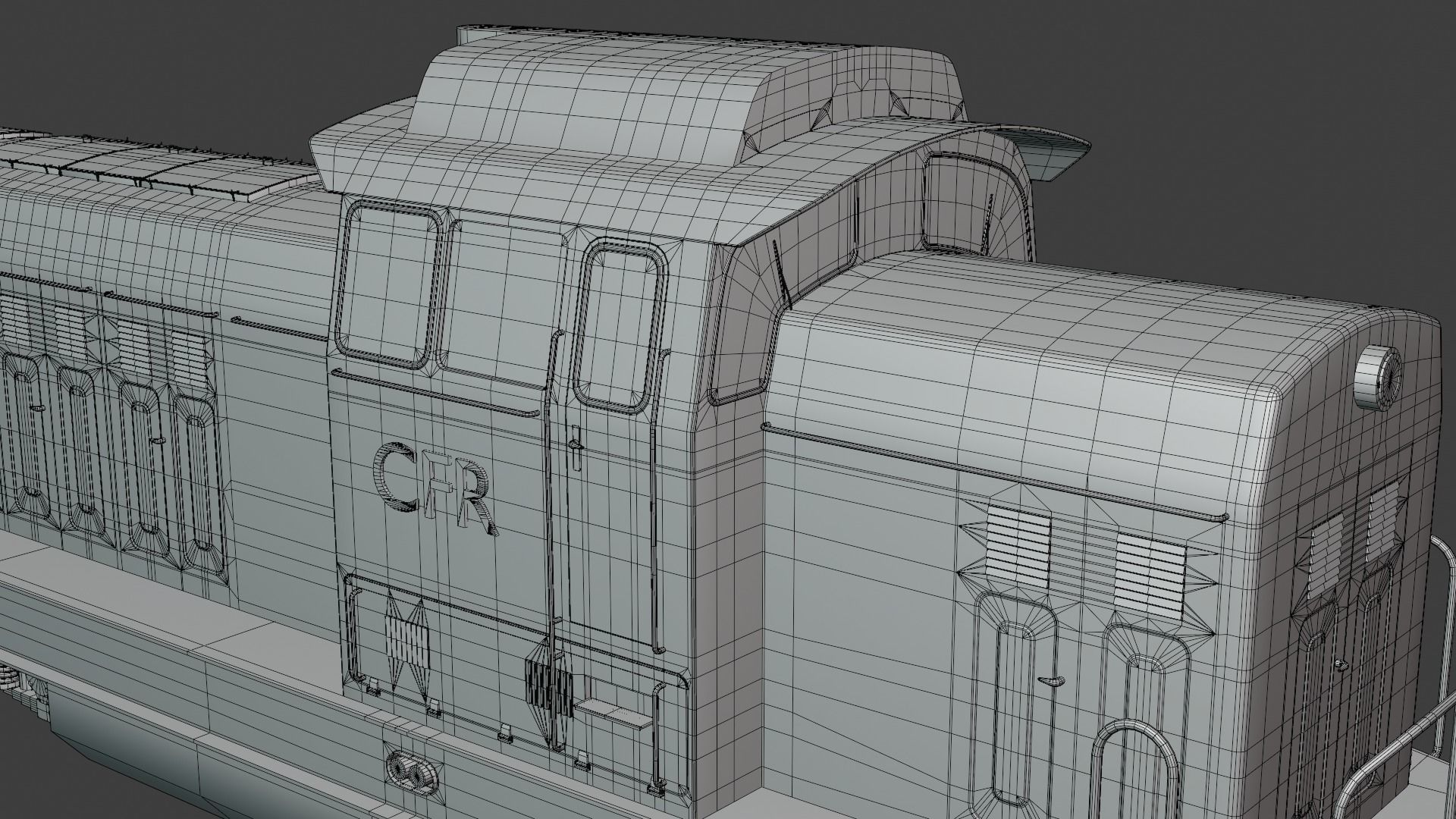 Locomotive red PBR textures 3D model | CGTrader