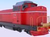 Locomotive red PBR textures 3D model | CGTrader