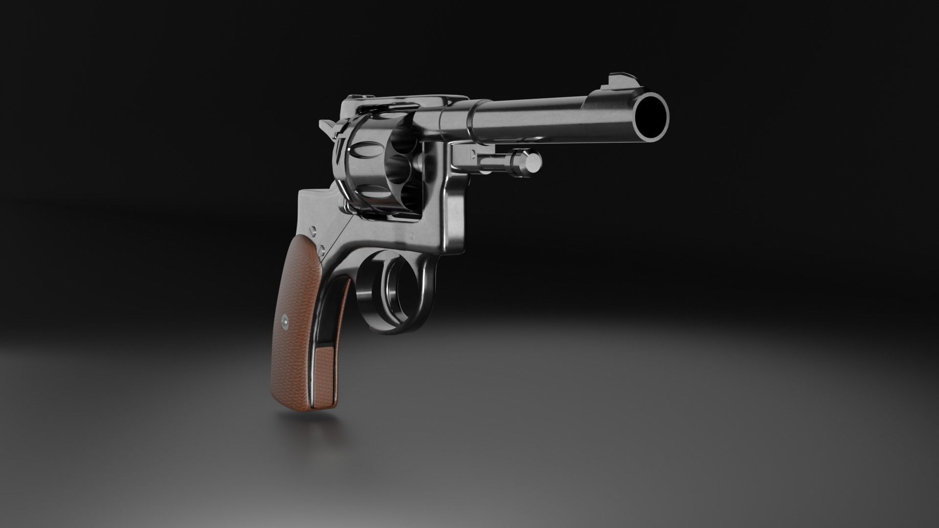 3D model Revolver Nagan VR / AR / low-poly | CGTrader