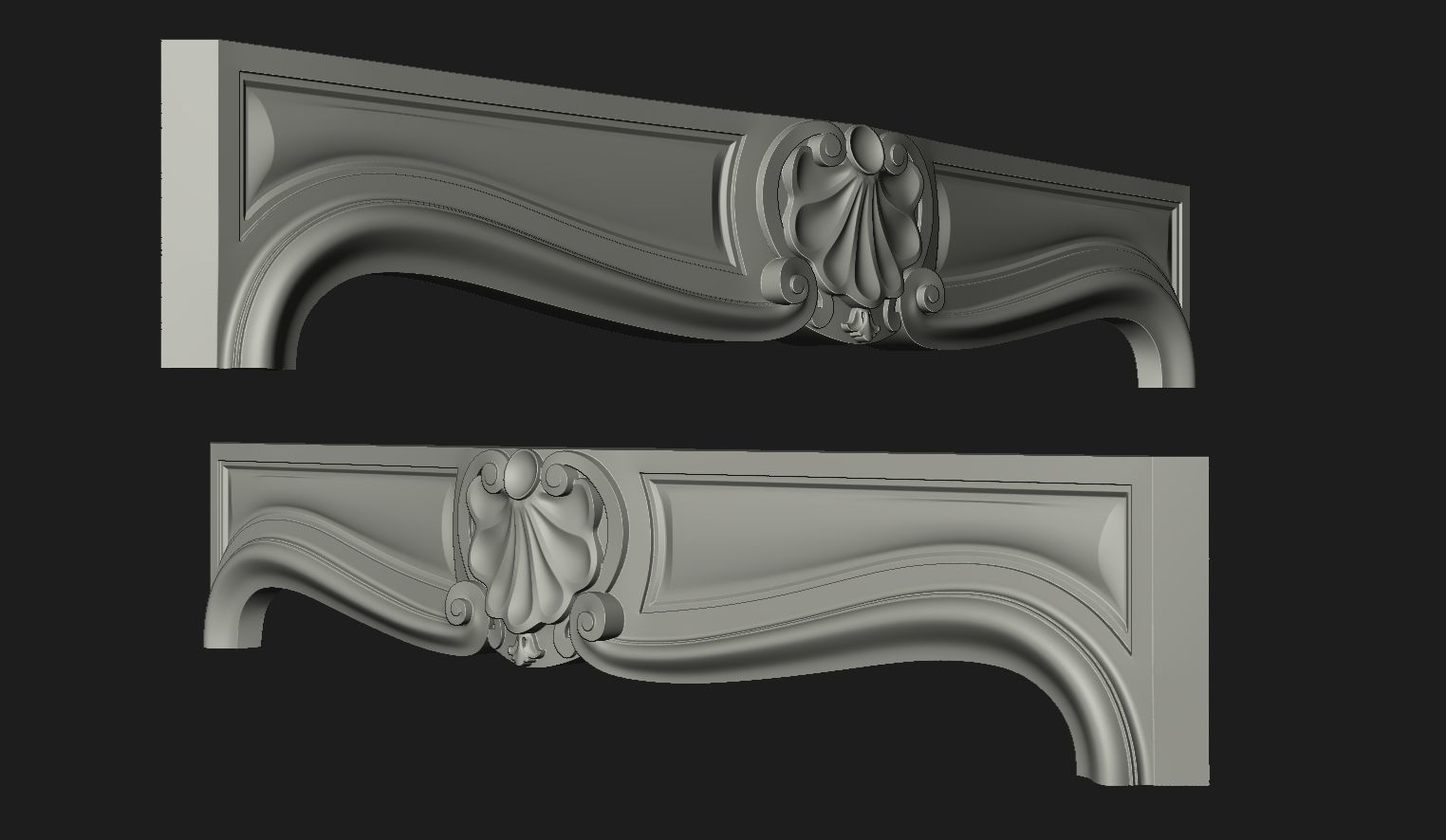 Louis XV style fireplace mantel 3D model | CGTrader