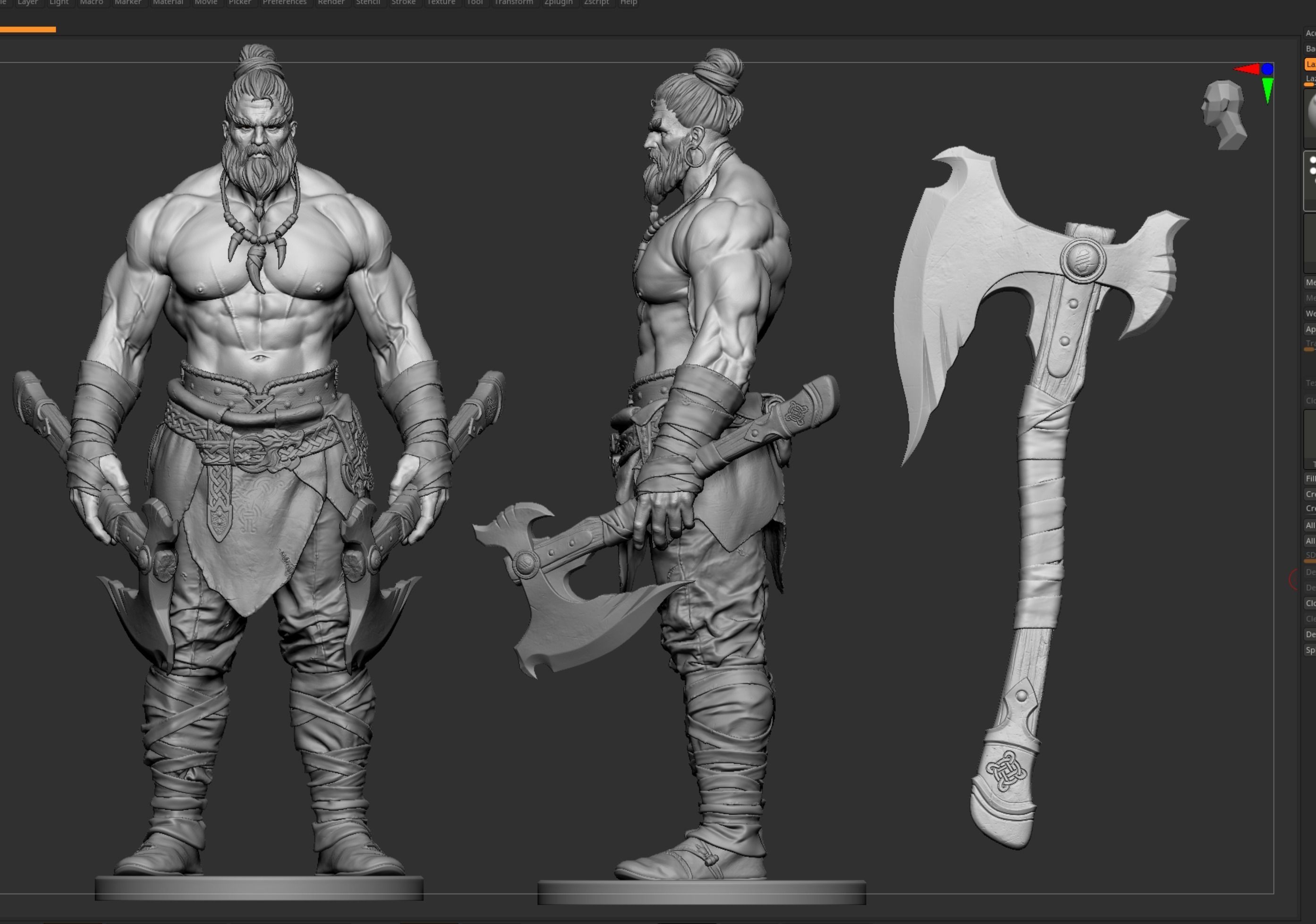 Barbarian Destroyer - Highpoly model 3D model | CGTrader