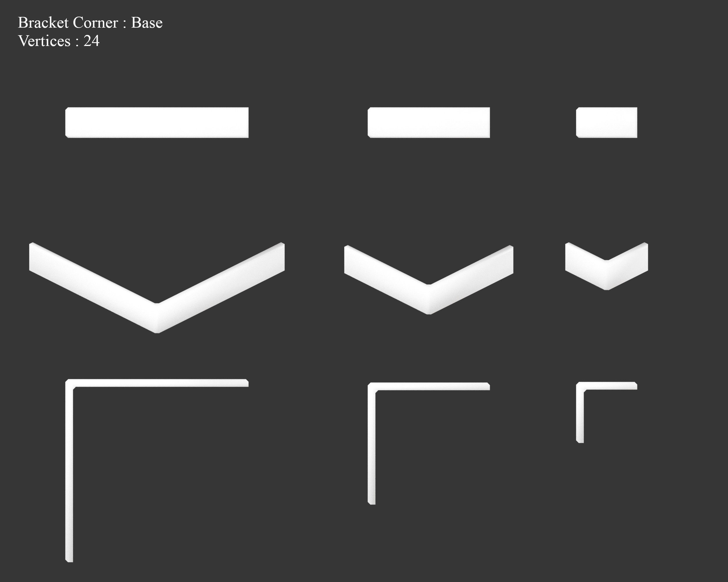 3D model Medieval Essentials Metal Brackets Building Set VR / AR / low ...