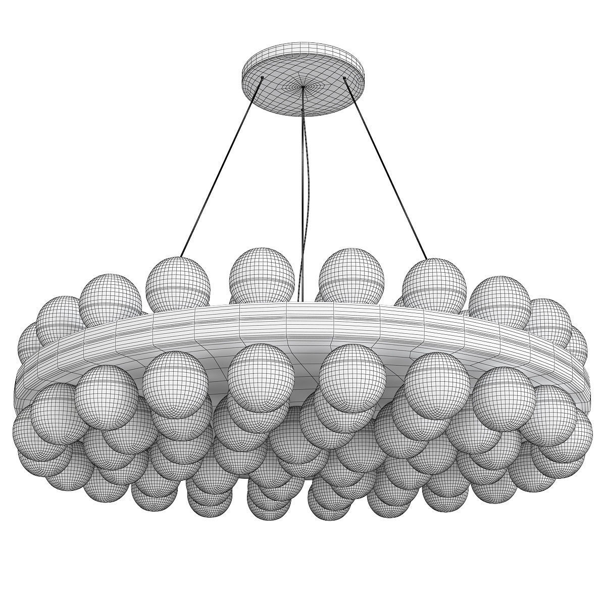 3D model Eddy Light Chandelier Double Plate VR / AR / low-poly | CGTrader