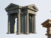 Tuscan order Arched portico in with freestanding column 3D model | CGTrader