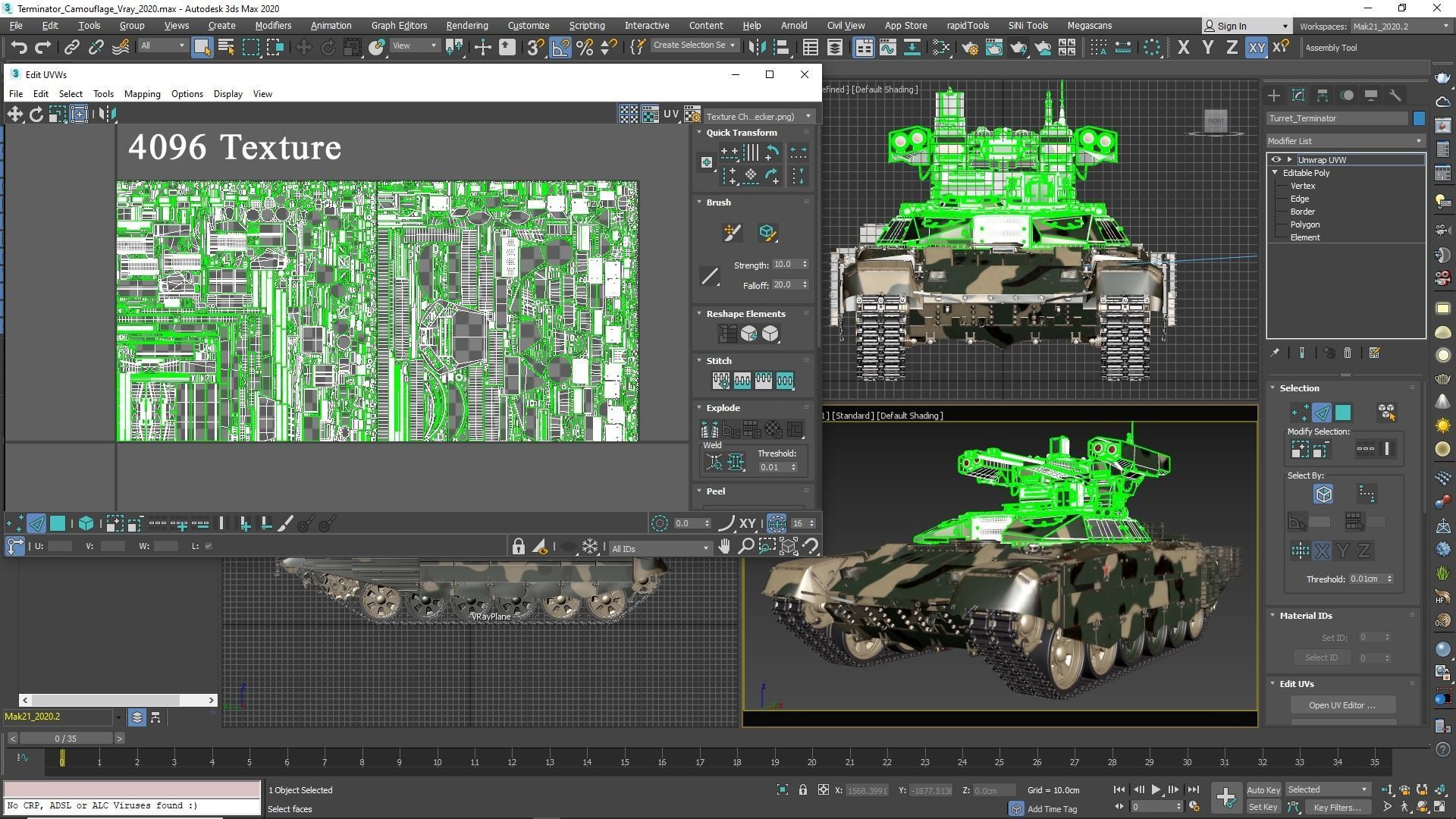 Tank Terminator BMPT 72 Camouflage 3D model | CGTrader