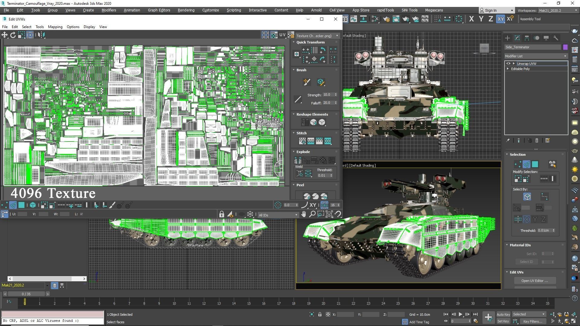 Tank Terminator BMPT 72 Camouflage 3D model | CGTrader