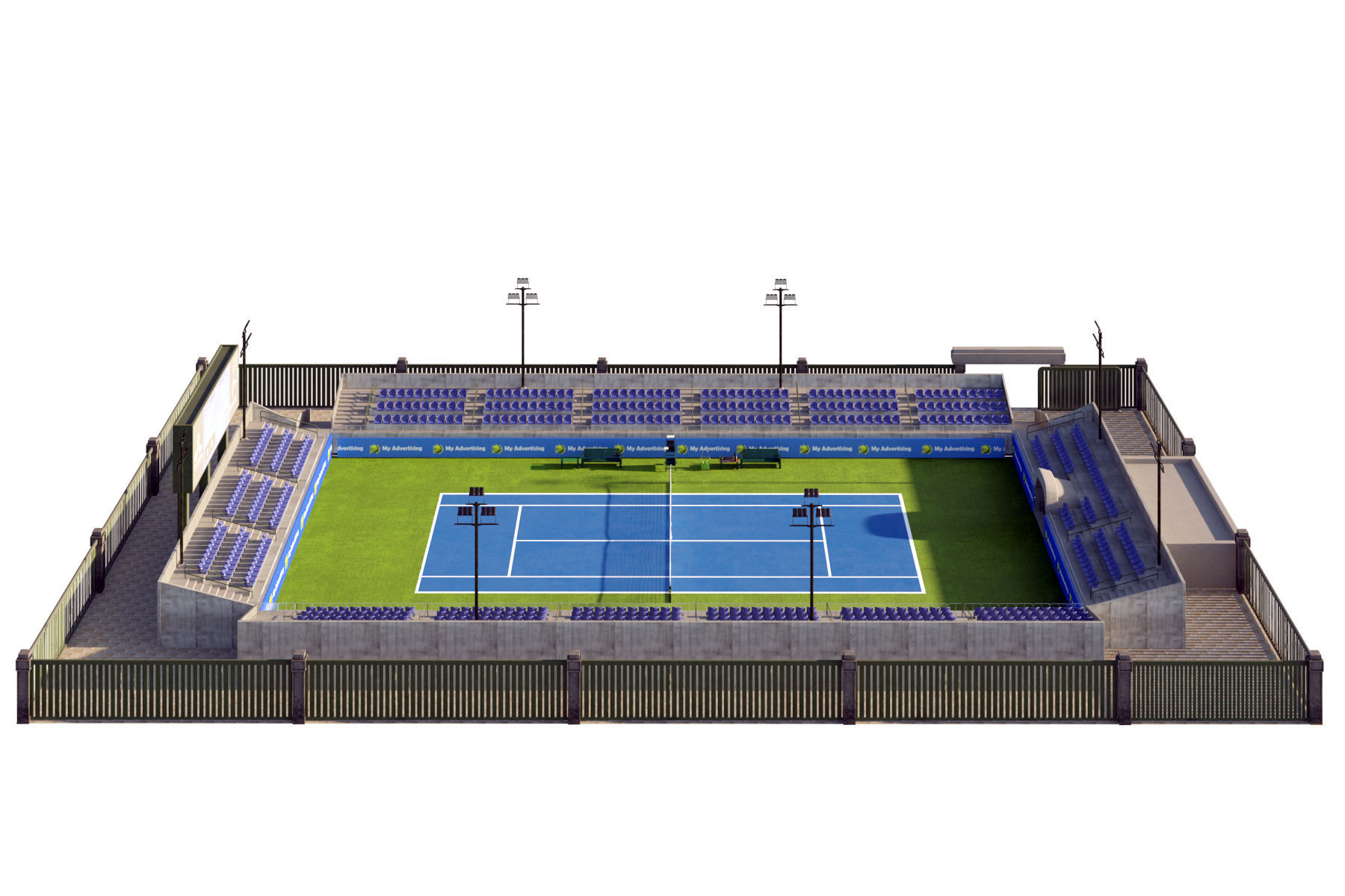 3D model Studiom-Tennis-Court tennis court VR / AR / low-poly | CGTrader