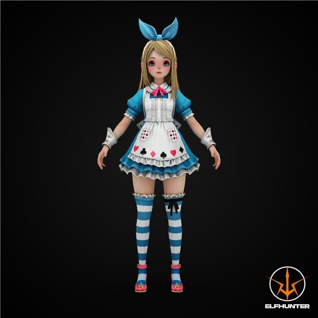 3D model EXCLUSIVE ELF HUNTER EDITION RIGGED CHARACTER DWARF WAITER VR ...