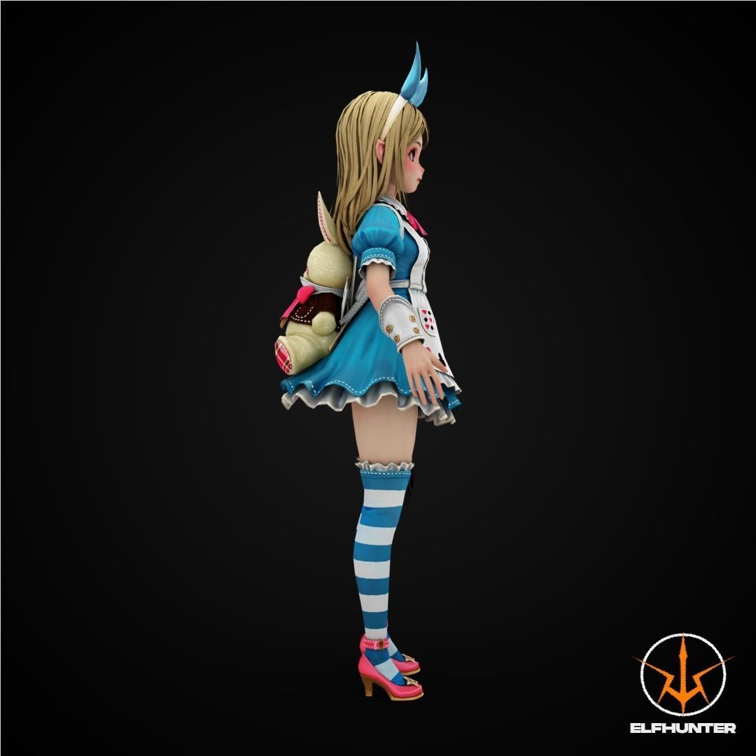 3D model EXCLUSIVE ELF HUNTER EDITION RIGGED CHARACTER DWARF WAITER VR ...