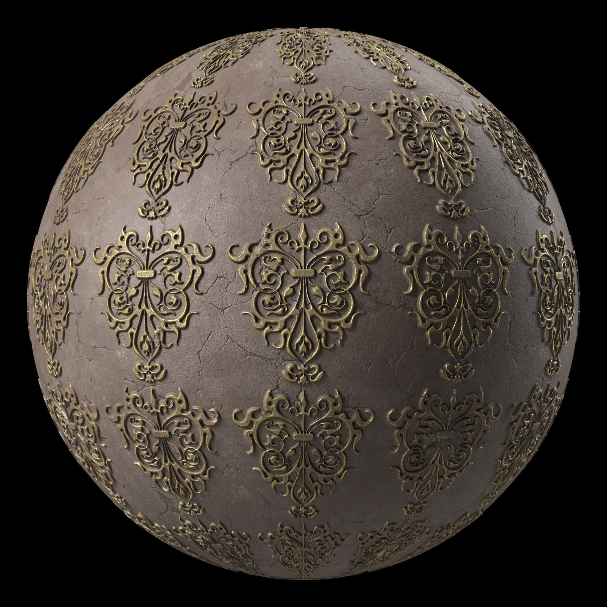 3D model Plaster Materials 10- Ornament Plaster Pbr 4k seamless Sbsar ...