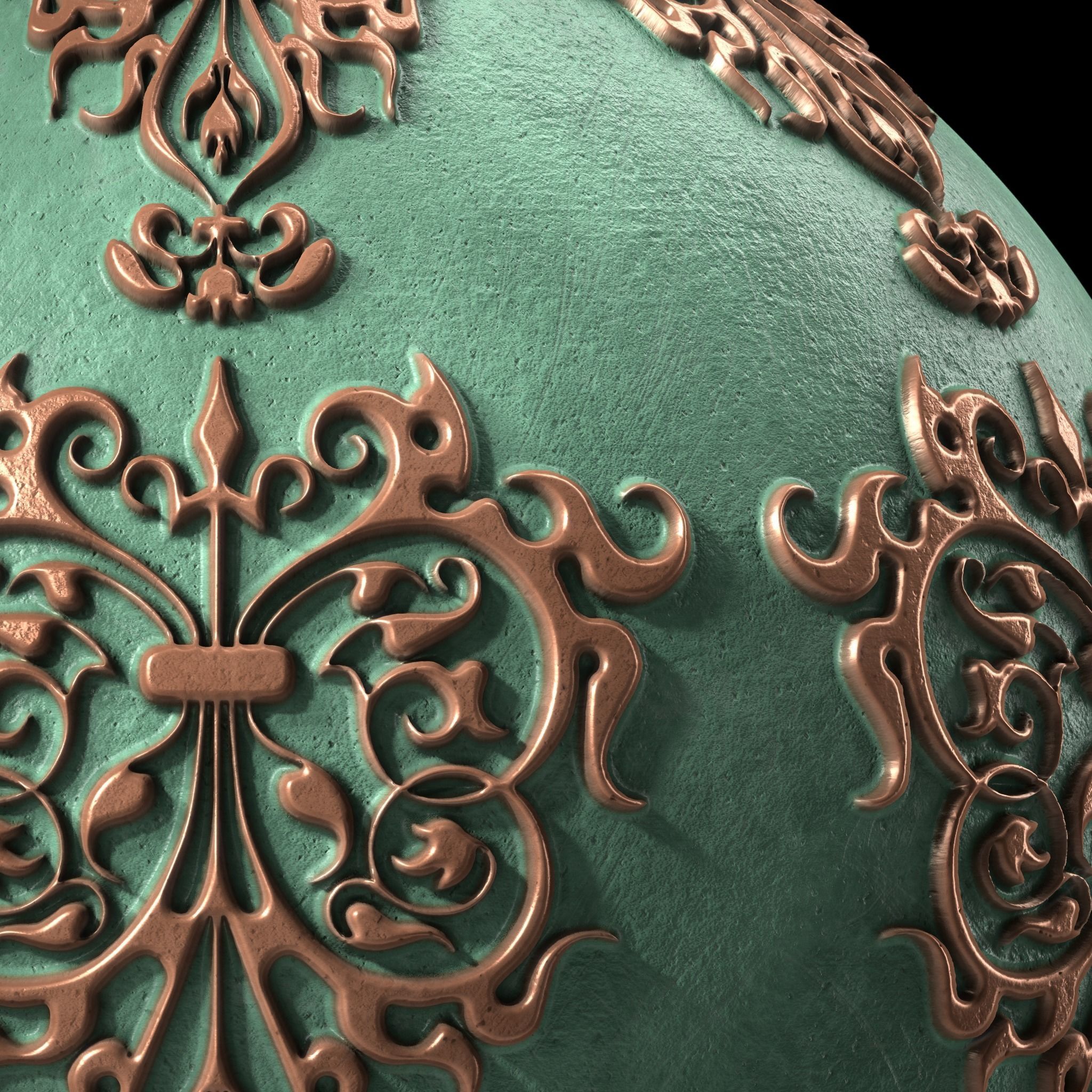 3D model Plaster Materials 10- Ornament Plaster Pbr 4k seamless Sbsar ...