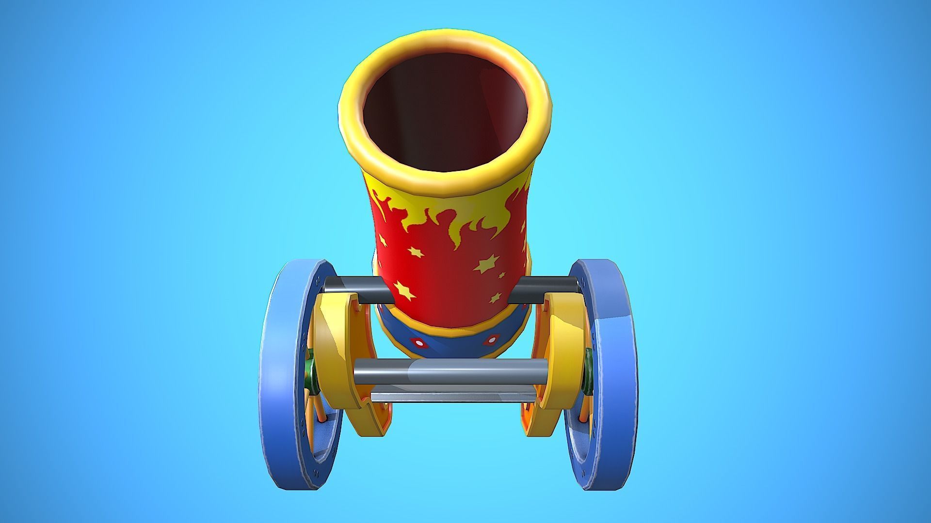 3D model CARNIVAL CANNON CIRCUS CARTOON STYLIZED VR / AR / low-poly ...