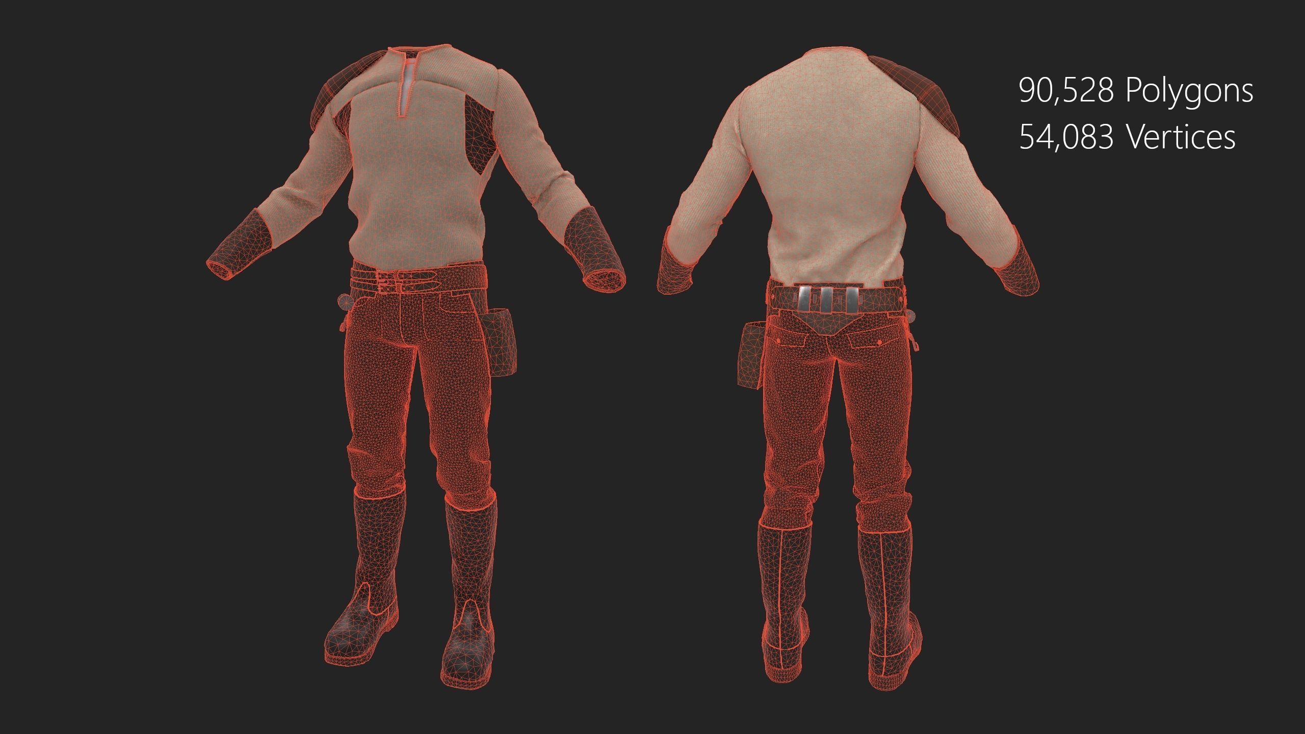 3D model Kyle Katarn Game Ready Clothing VR / AR / low-poly | CGTrader