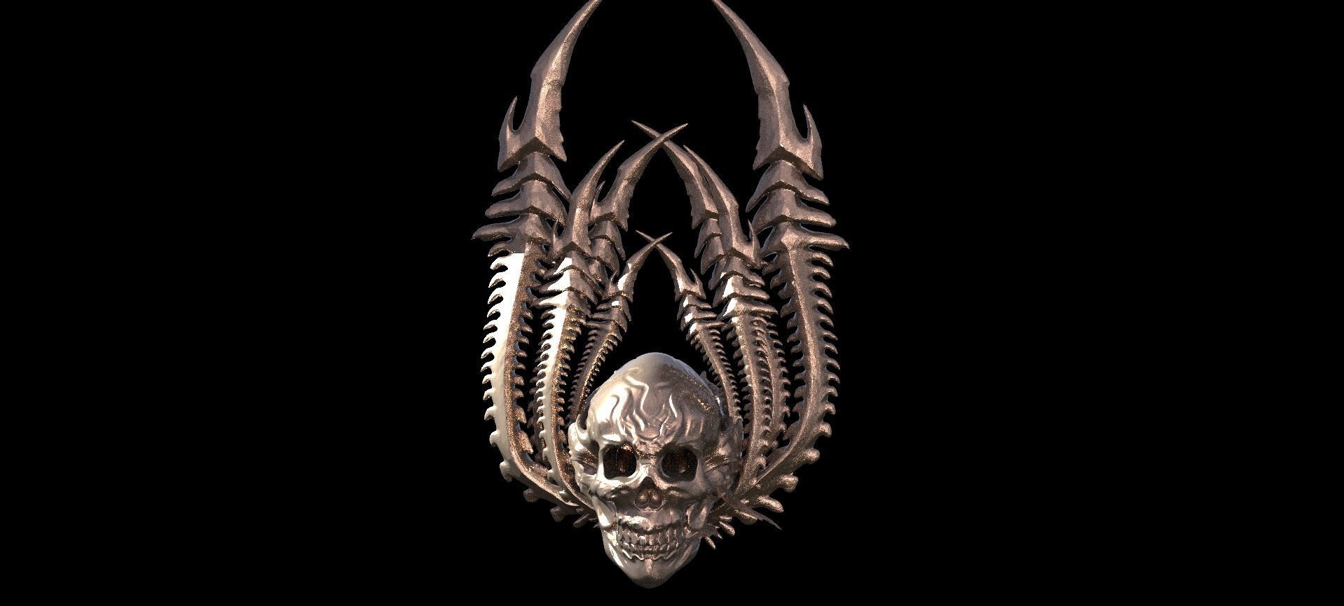 Alien Hybrid Scull 6 3D model | CGTrader