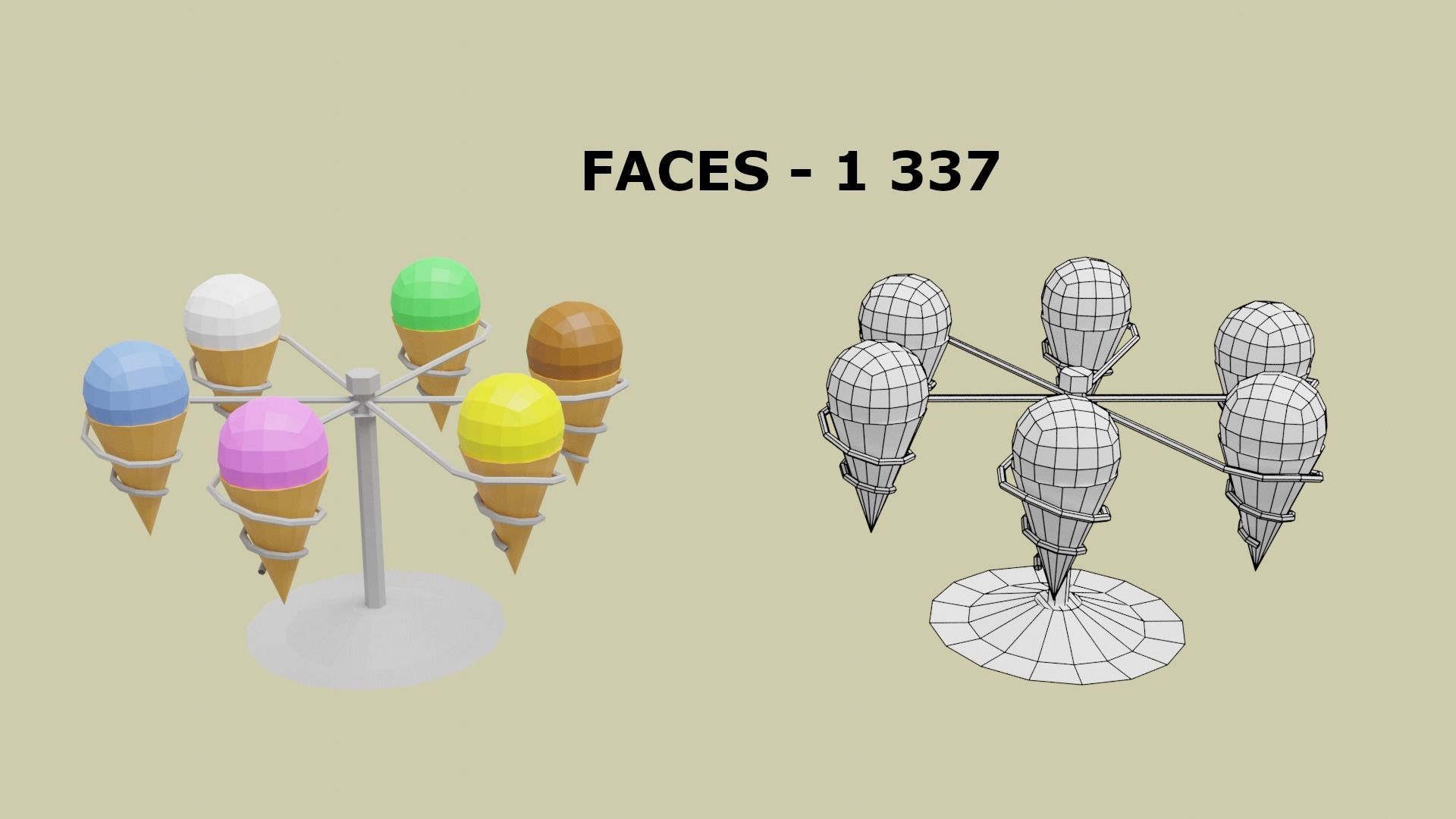 3D model Ice Cream Low-poly Food Pack VR / AR / low-poly | CGTrader