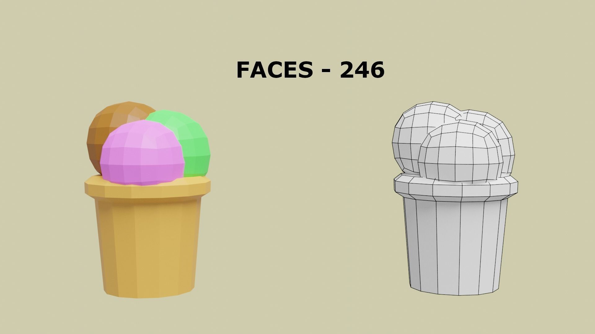 3D model Ice Cream Low-poly Food Pack VR / AR / low-poly | CGTrader