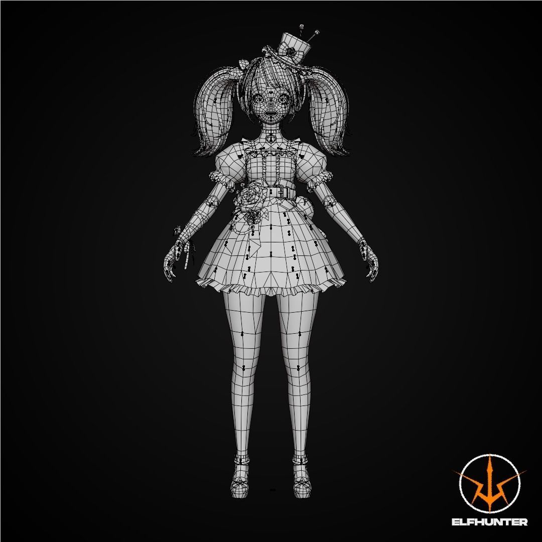 3D model EXCLUSIVE ELF HUNTER EDITION RIGGED CHARACTER DWARF PUPPET VR ...