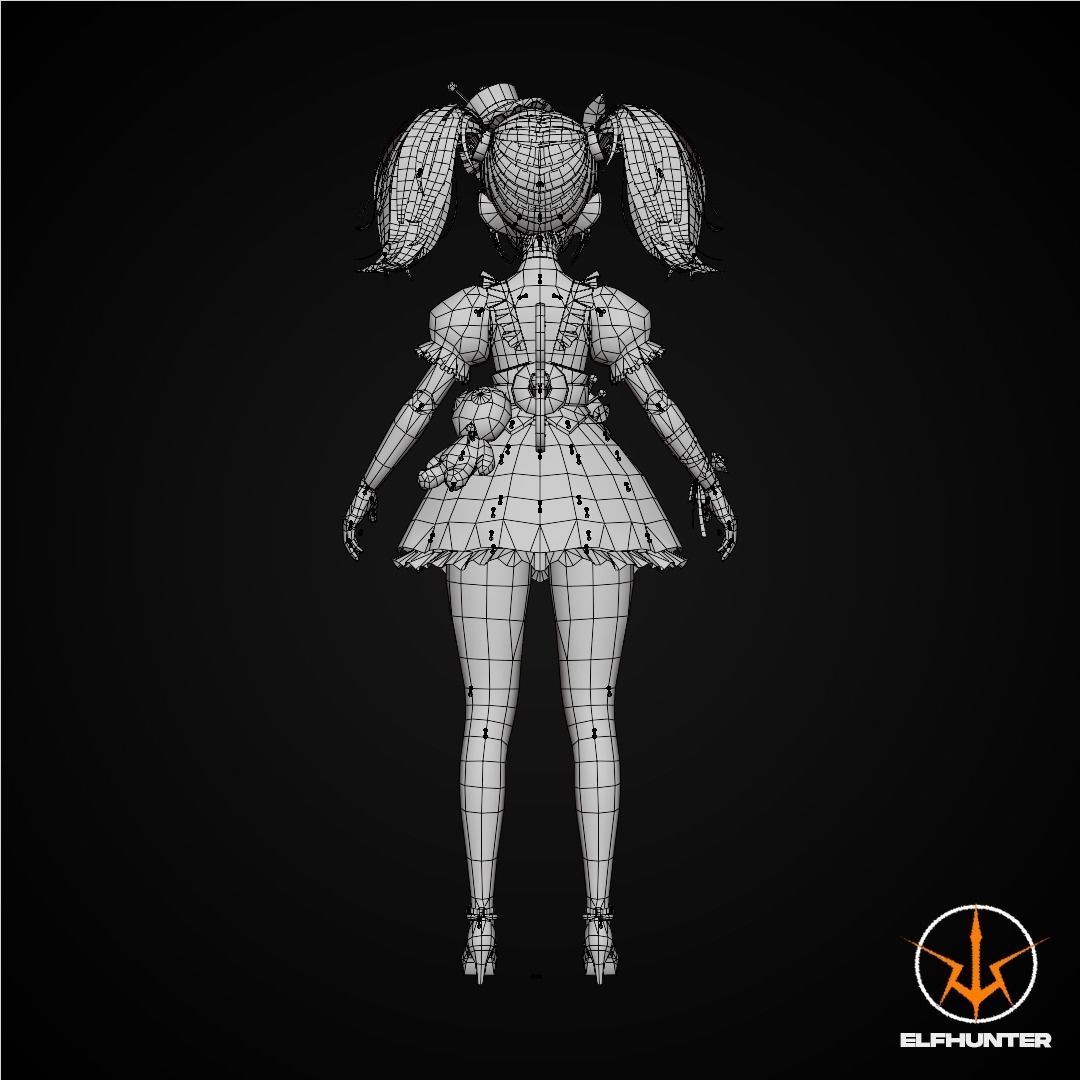 3D model EXCLUSIVE ELF HUNTER EDITION RIGGED CHARACTER DWARF PUPPET VR ...