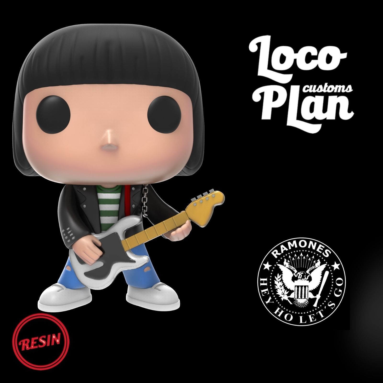 Dee Dee Ramone The Ramones Custom 3D model 3D printable | CGTrader