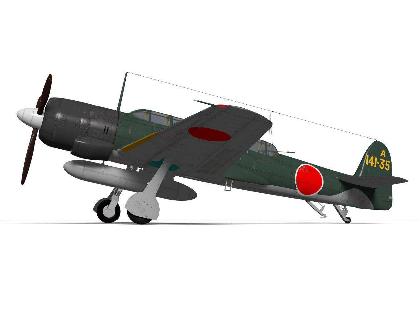 Nakajima C6N Saiun MYRT 3D model | CGTrader
