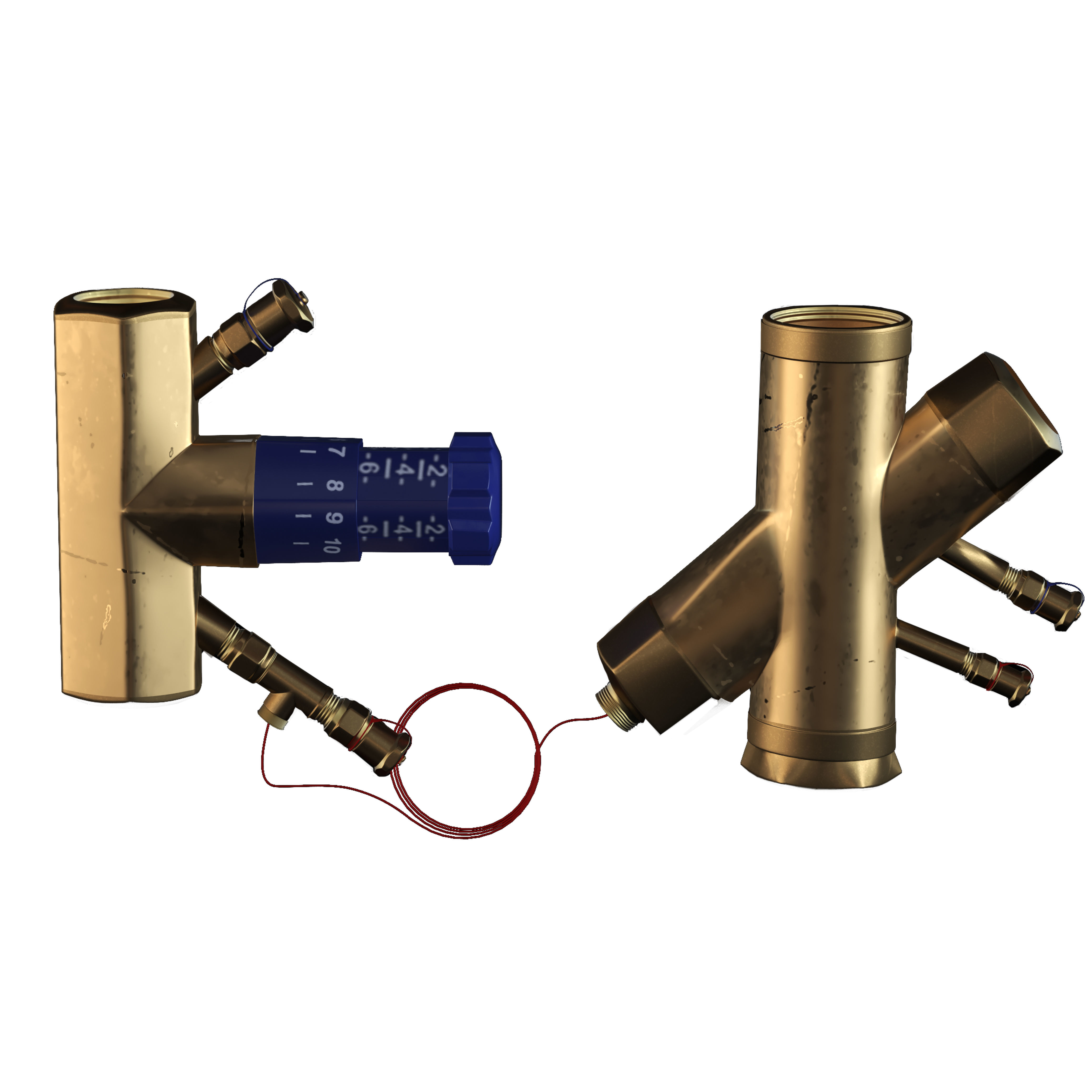 collection of types valves and fittings 3D model | CGTrader