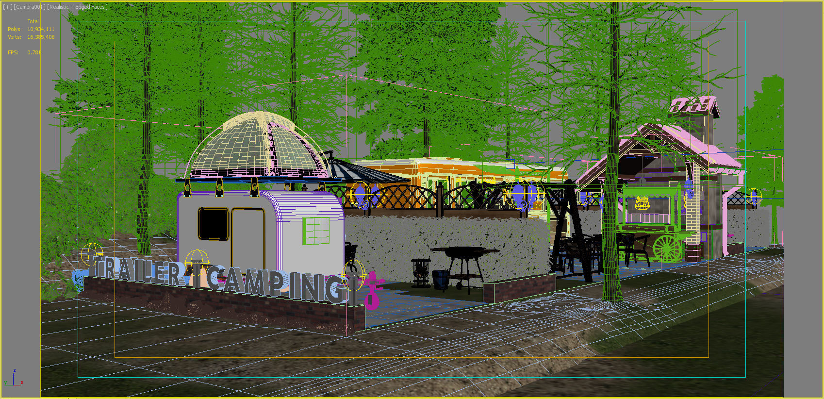 Trailer Camping 3D model | CGTrader