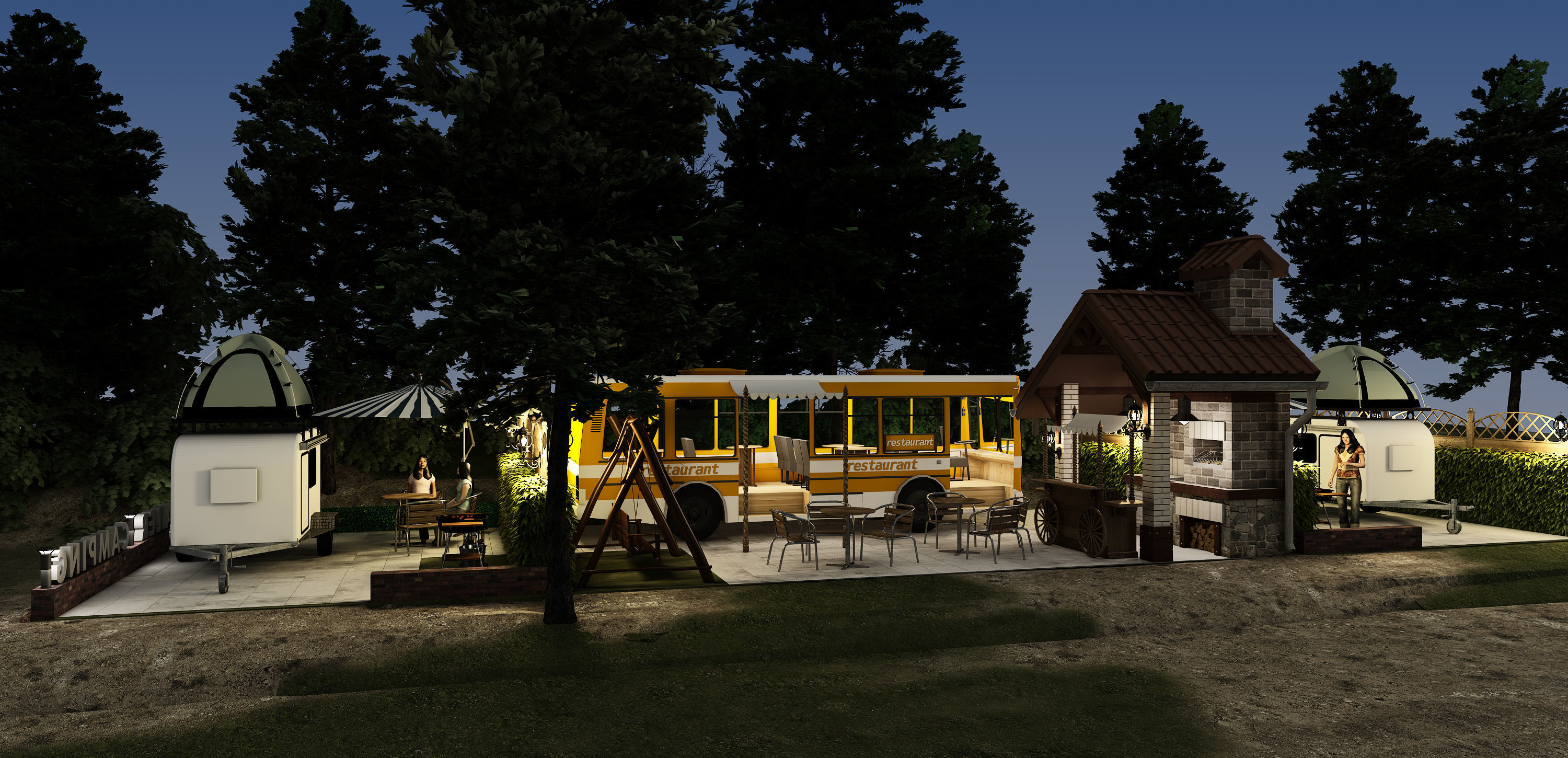 Trailer Camping 3D model | CGTrader