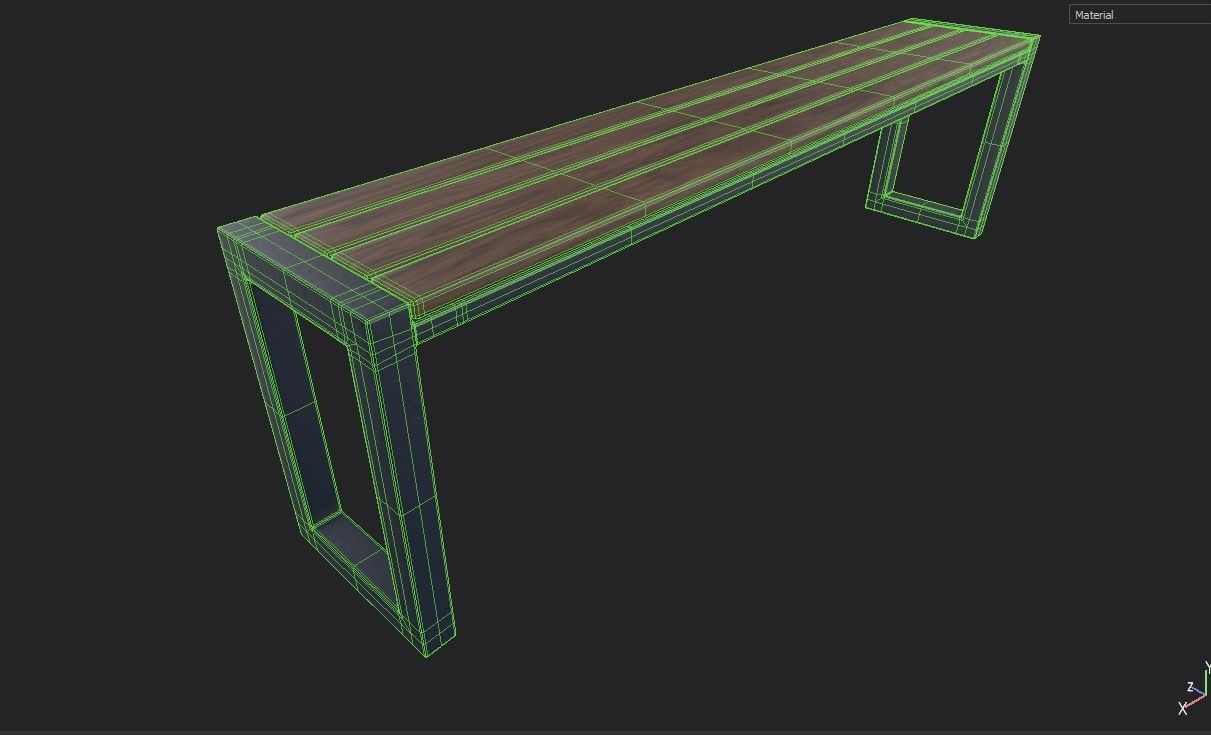 3D model Bench M09 VR / AR / low-poly | CGTrader