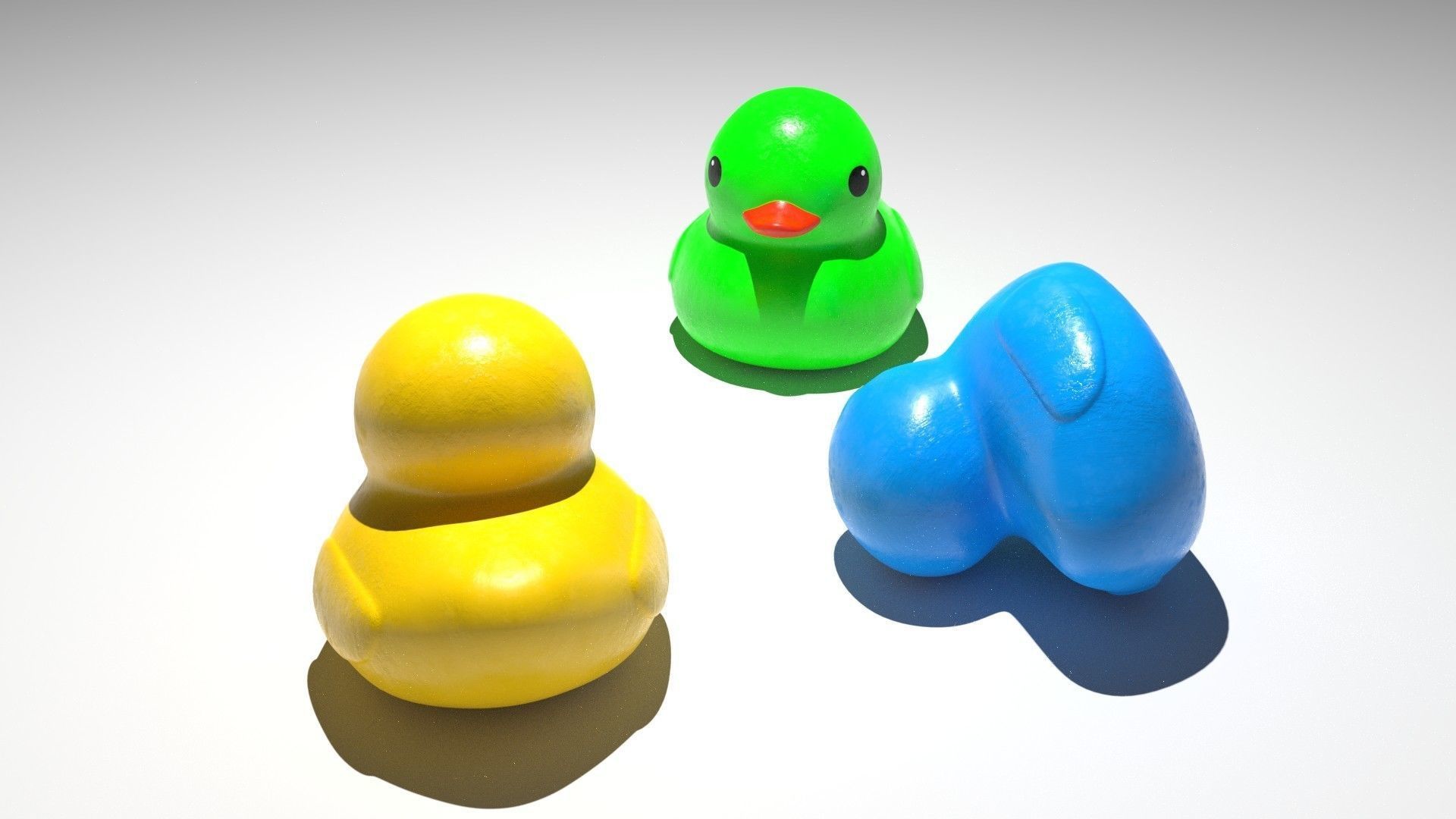 3 Rubber ducks 3D model | CGTrader
