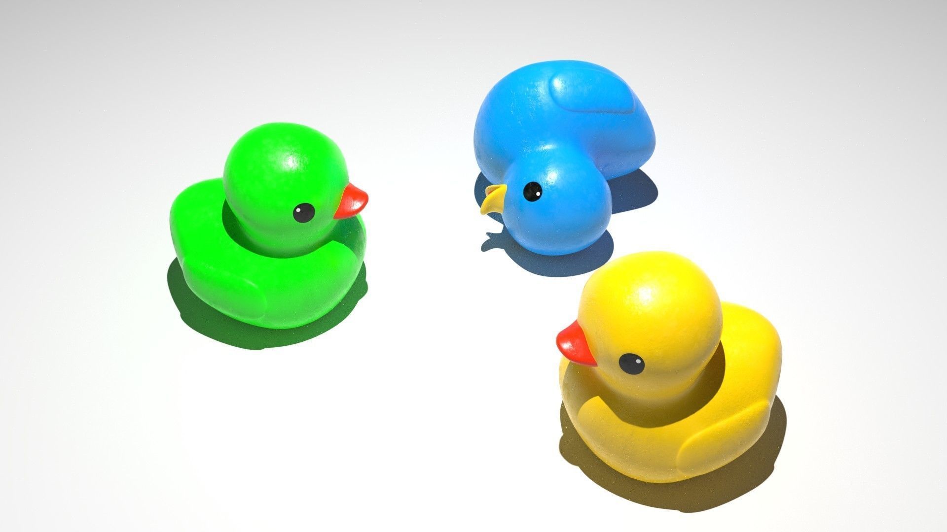 3 Rubber ducks 3D model | CGTrader