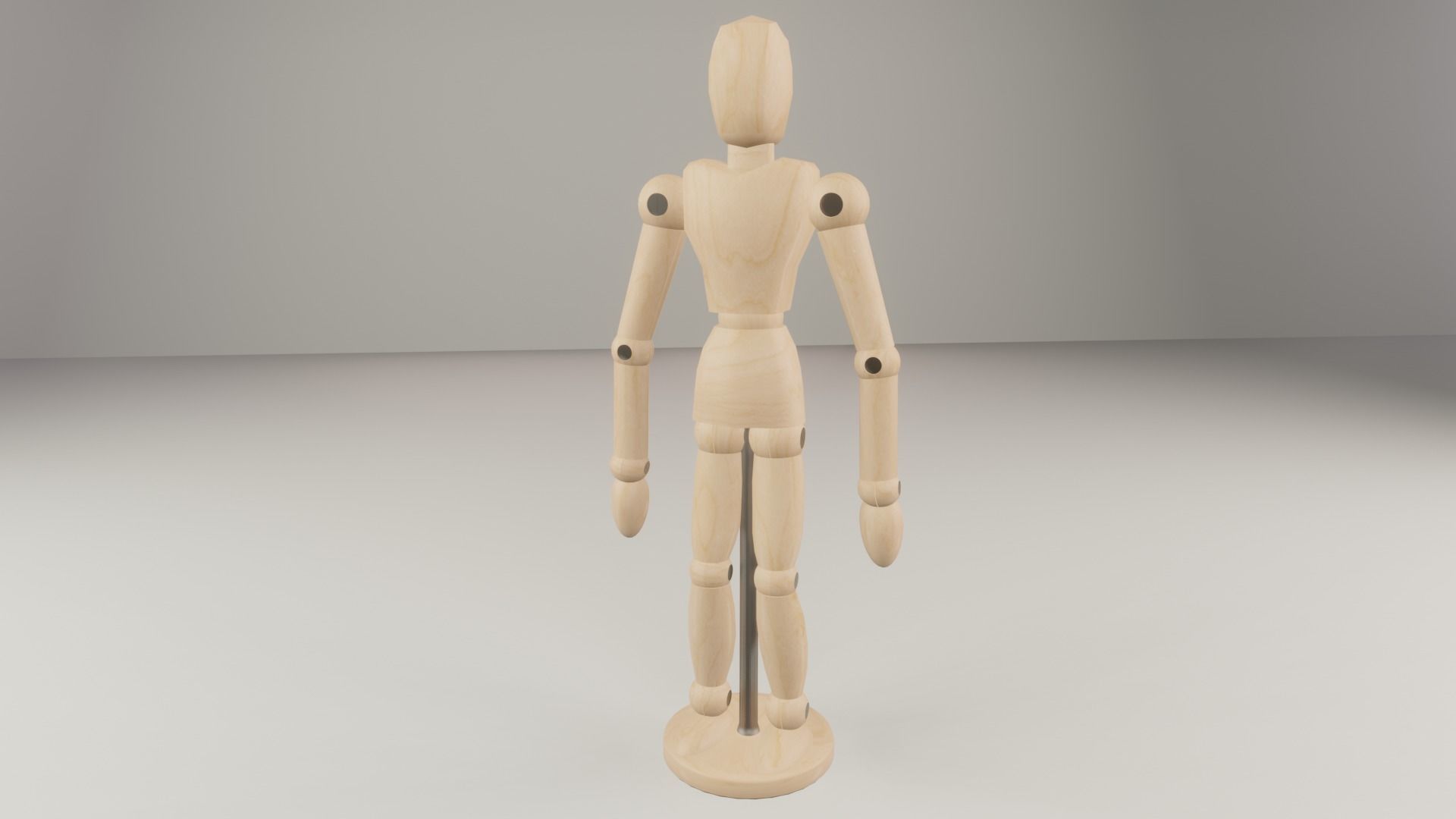 3D model 3D Wooden Mannequin VR / AR / low-poly | CGTrader