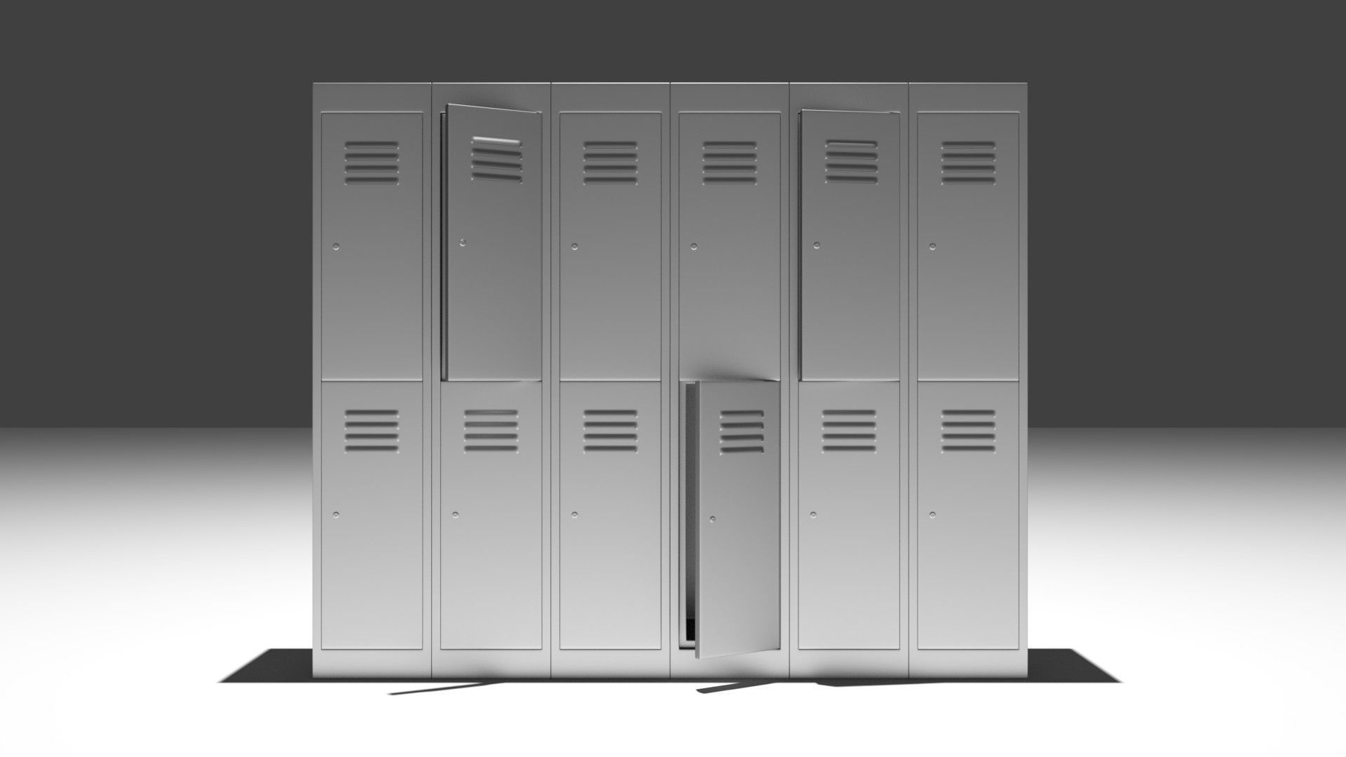 Steel lockers 3D model | CGTrader