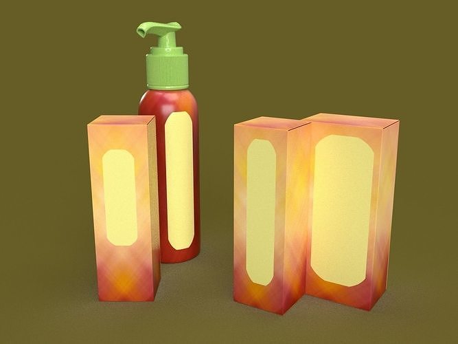 Cosmetics Packaging Design - STL - DAE Collada - OBJ - BLEND 3D model ...