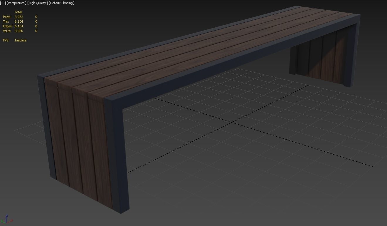 3D model Bench M10 VR / AR / low-poly | CGTrader