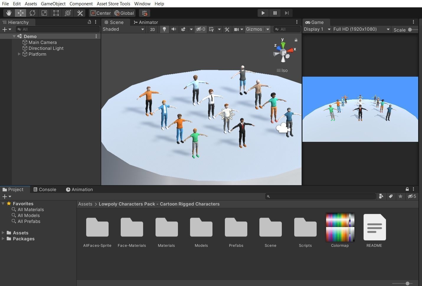 3D model Lowpoly Characters-Cartoon Rigged Characters -Facial ...