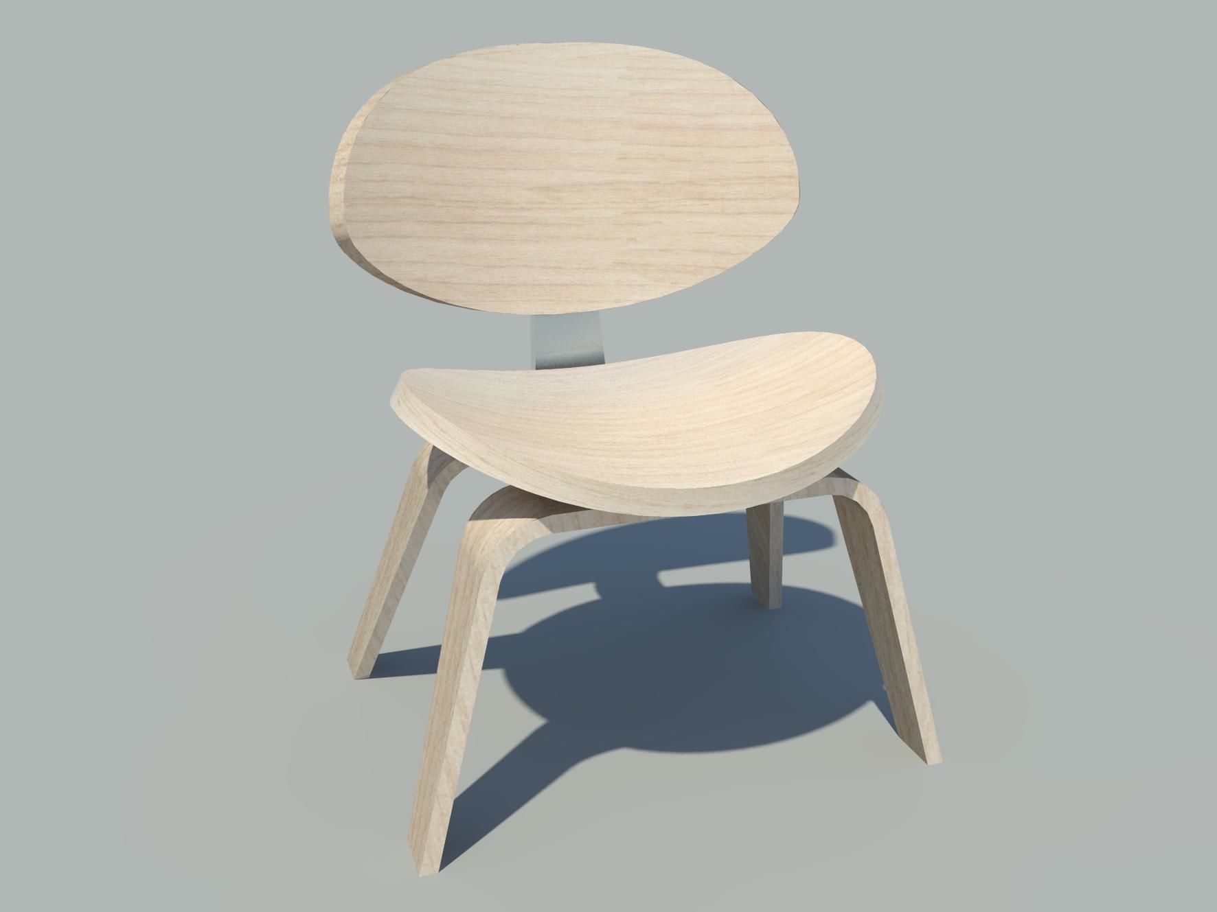 Revit Wooden Chair Family 3D model | CGTrader