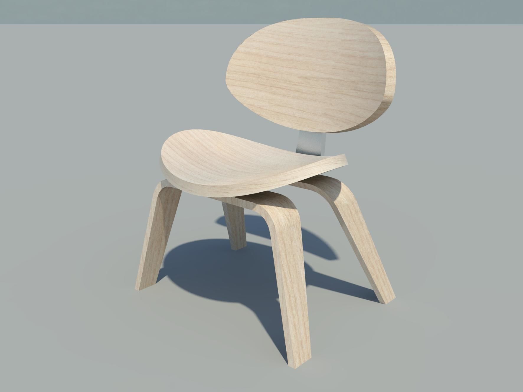 Revit Wooden Chair Family 3D model | CGTrader