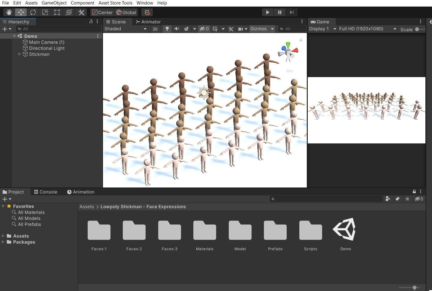 3D model Lowpoly Stickman - Facial Expressions - HyperCasual Stickman ...