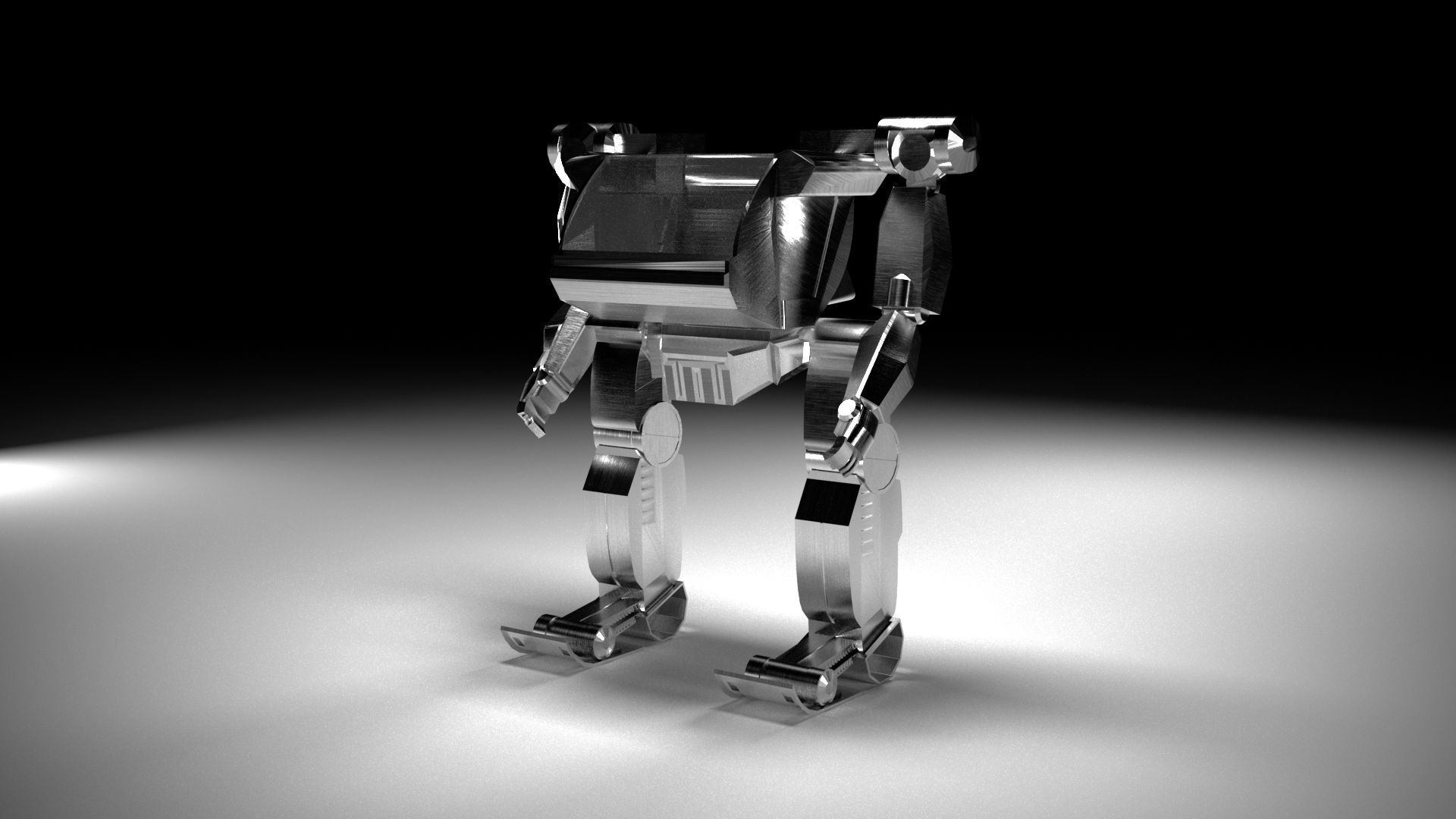 Game Ready Low Poly Robot silver 3D model | CGTrader