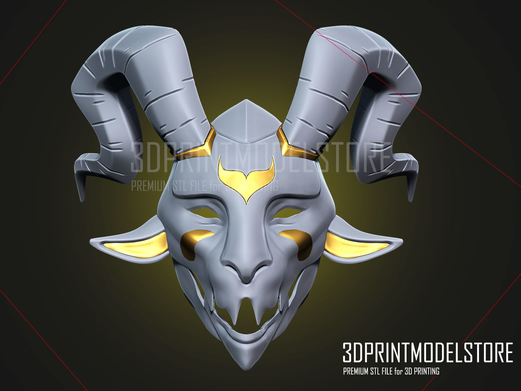 Neon White Cosplay Mask - Neon Yellow Mask - Halloween Costume 3D model ...